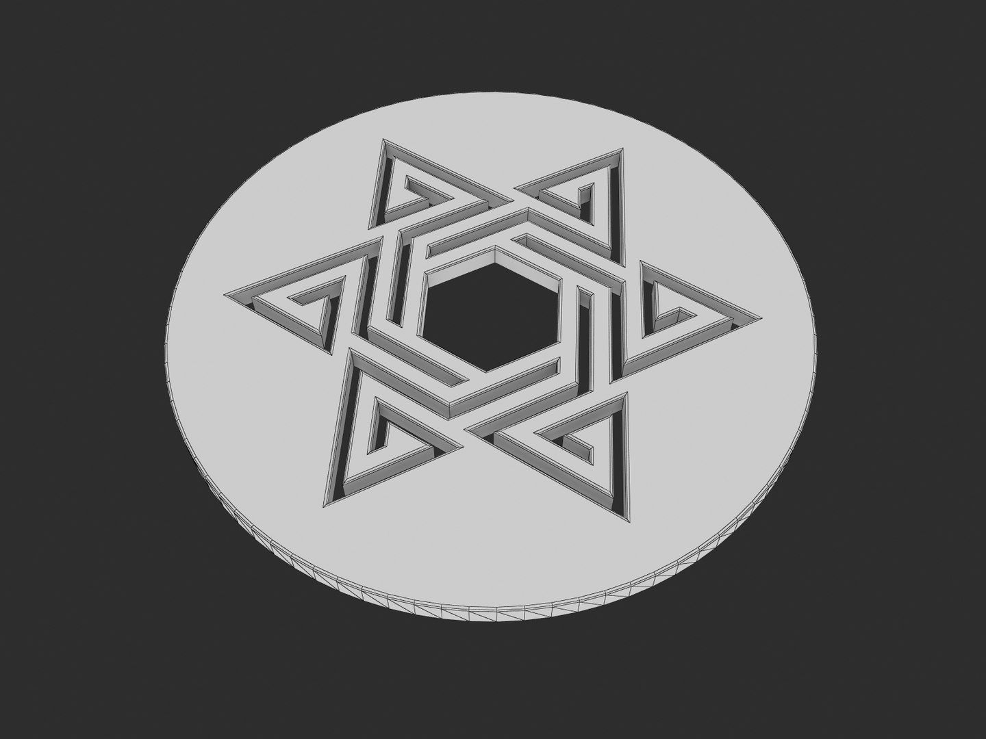 3D star david medallion - TurboSquid 1417392