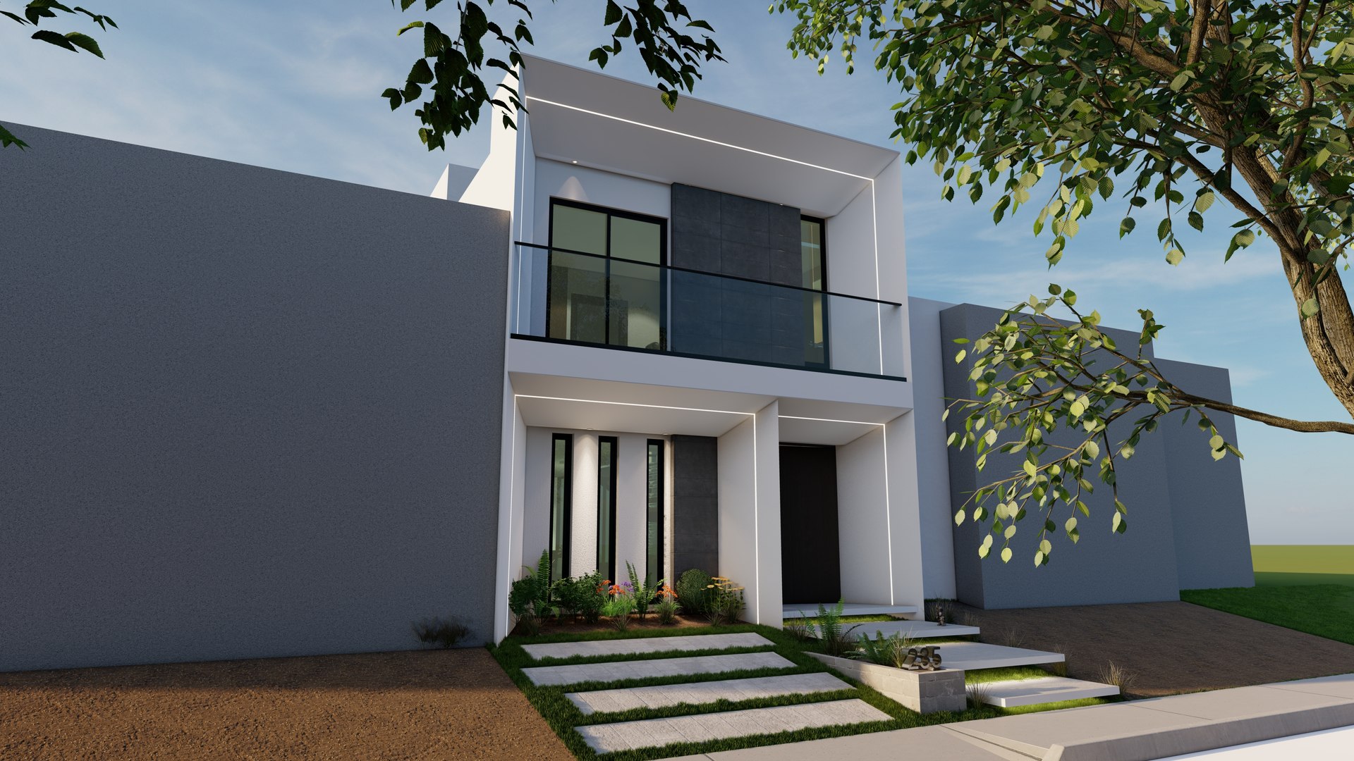 MODERN HOUSE 6 METERS WIDE BY 12 METERS DEEP 3D - TurboSquid 2128755