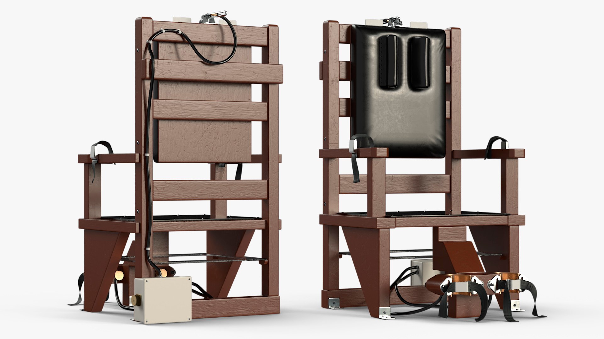 3D Asian Inmate On Electric Chair Model - TurboSquid 2374722