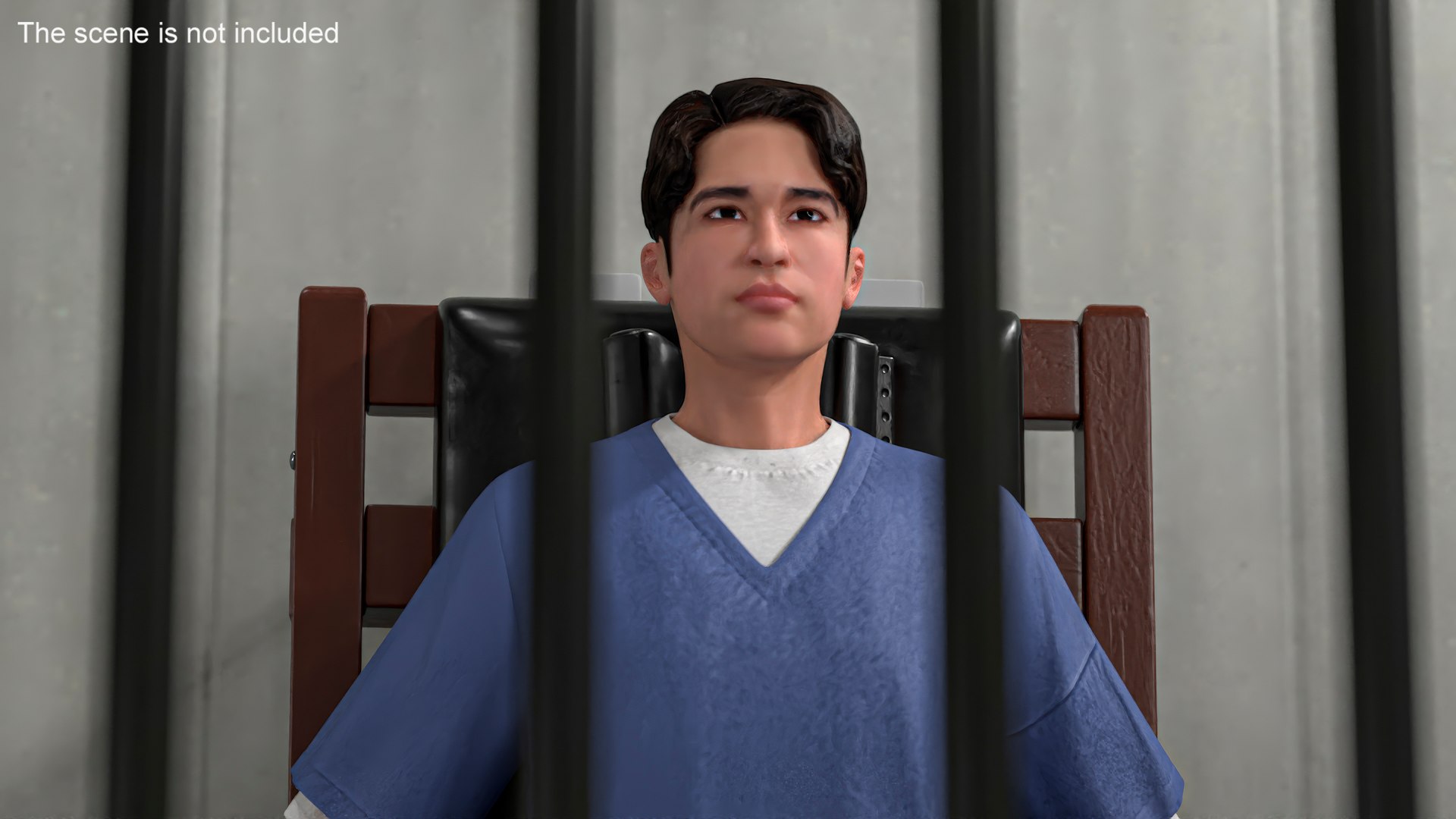 3D Asian Inmate On Electric Chair Model - TurboSquid 2374722