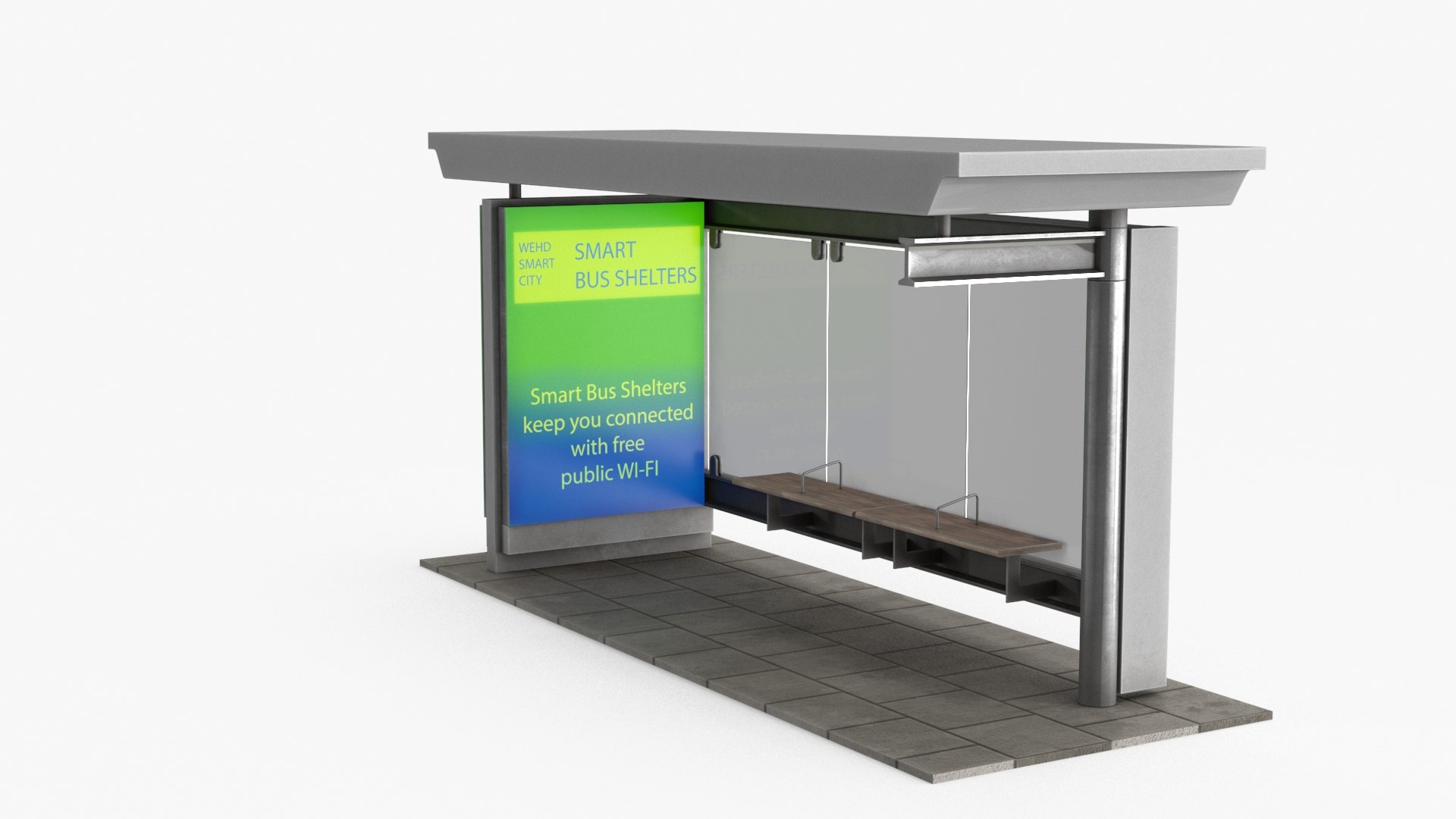 Bus Stop V1 3D Model - TurboSquid 2238901