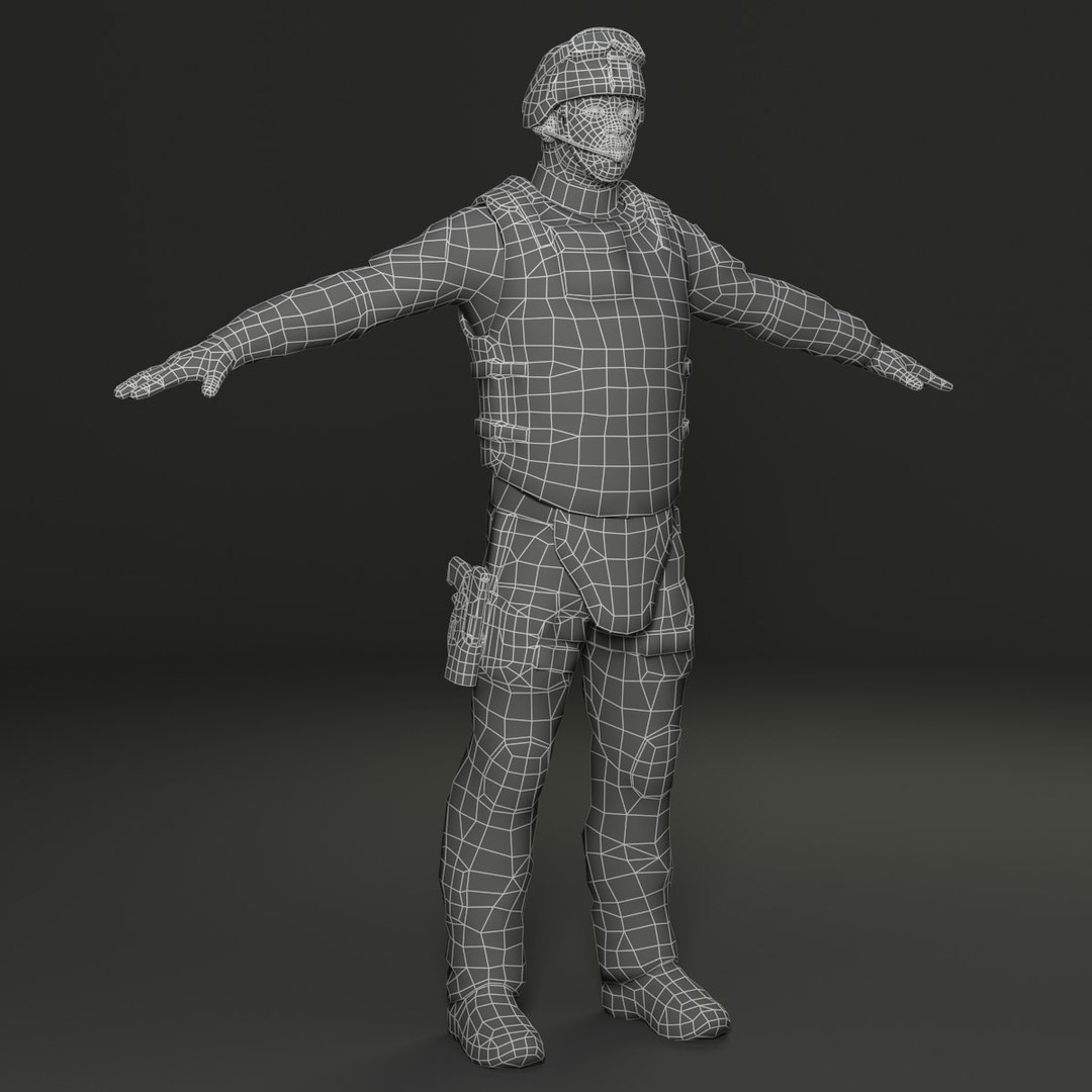 Military Male Soldier Usmc Model - TurboSquid 1513290