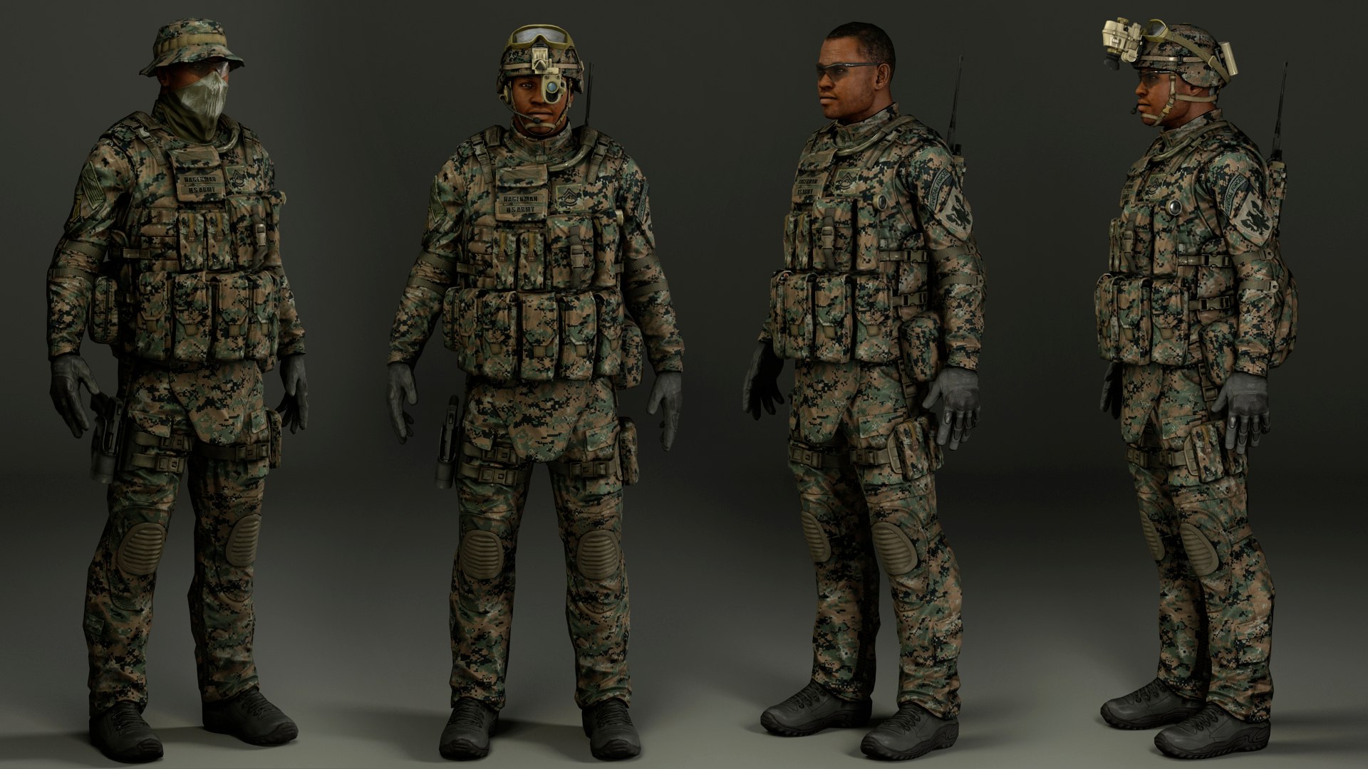 Military Male Soldier Usmc Model - TurboSquid 1513290