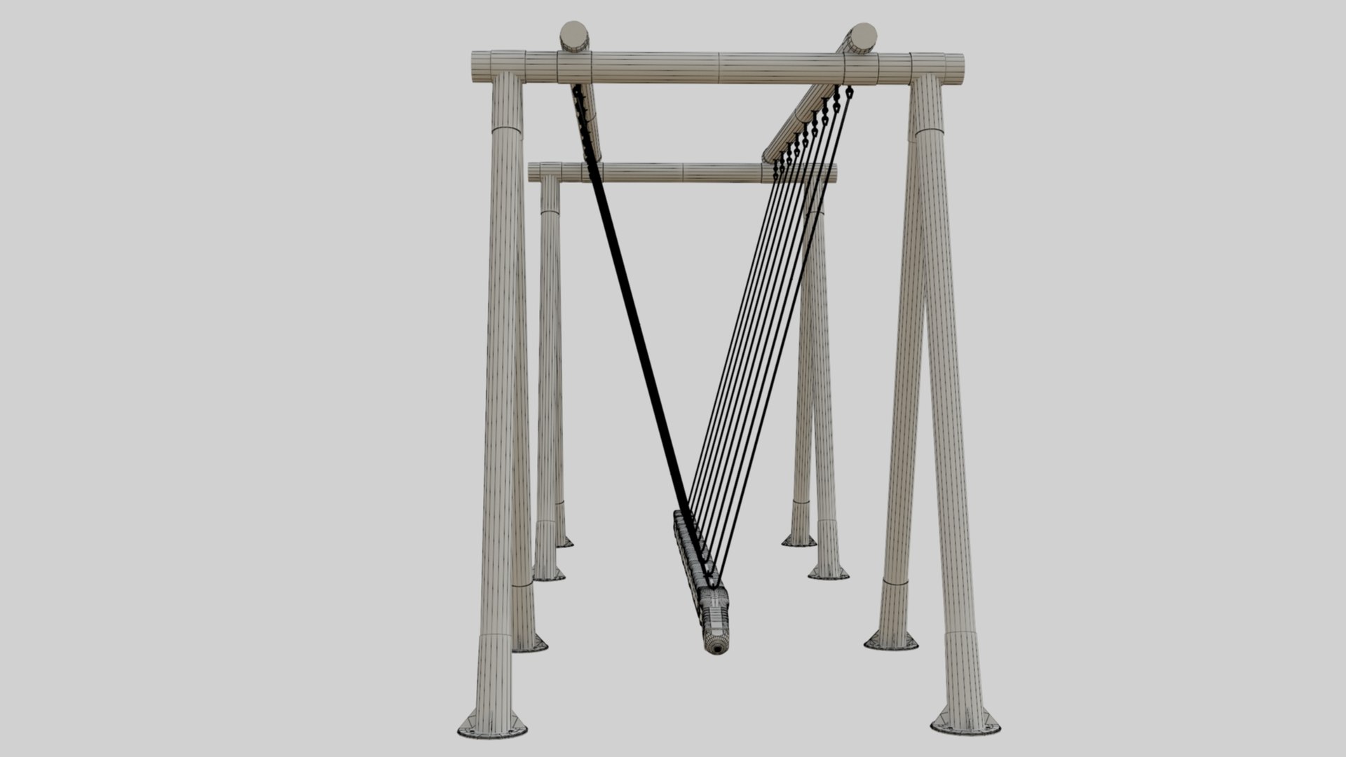 3D model Playground Goliath Rope Wood Swing - 01 - TurboSquid 2017190