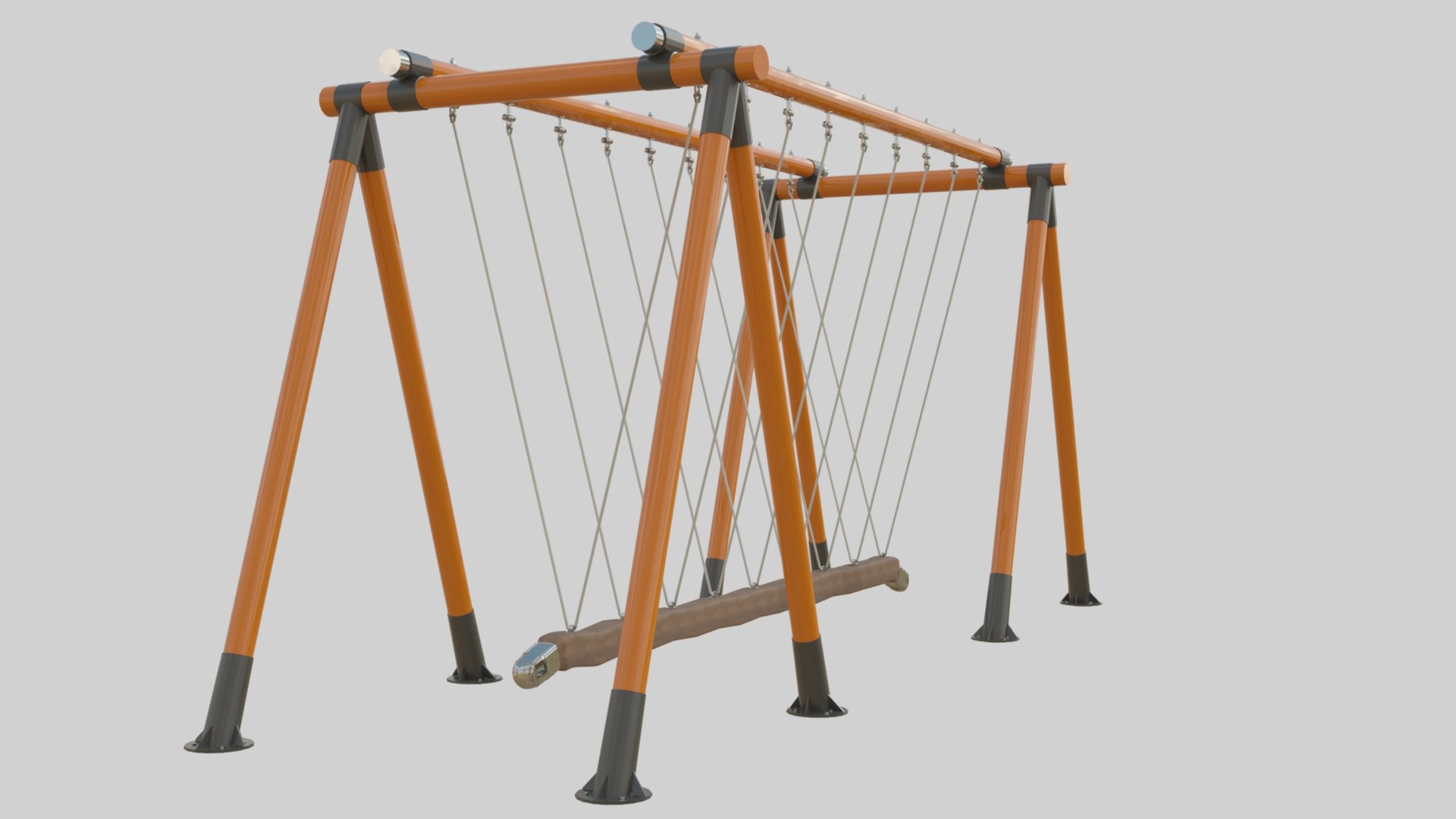 3D model Playground Goliath Rope Wood Swing - 01 - TurboSquid 2017190