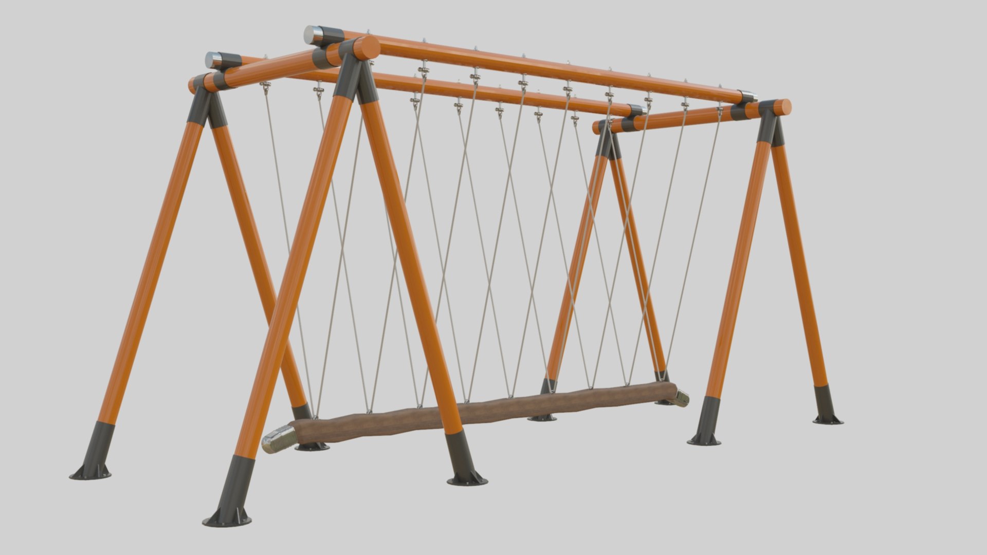 3D model Playground Goliath Rope Wood Swing - 01 - TurboSquid 2017190