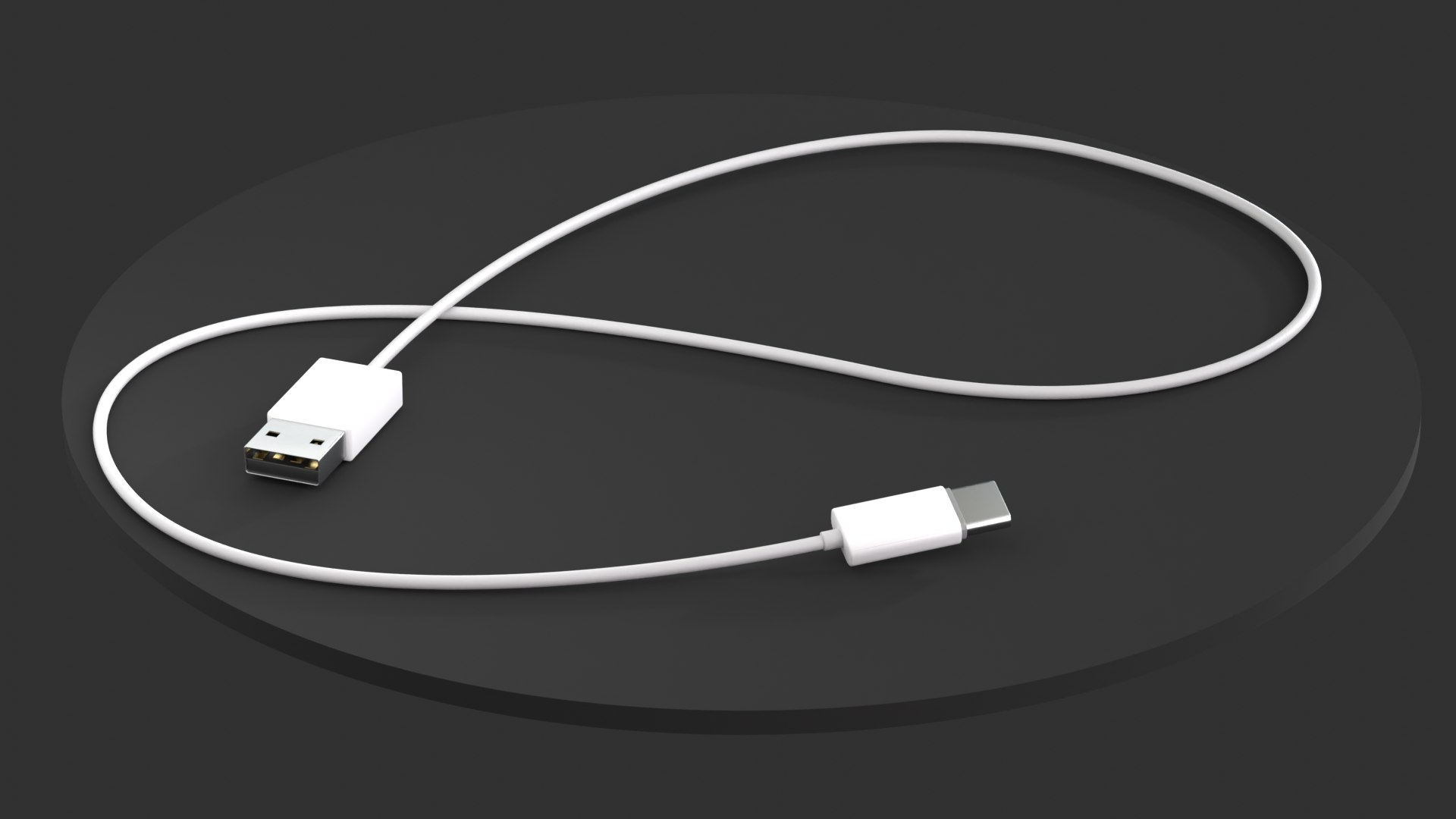 USB A To USB C 3D Model - TurboSquid 2018933