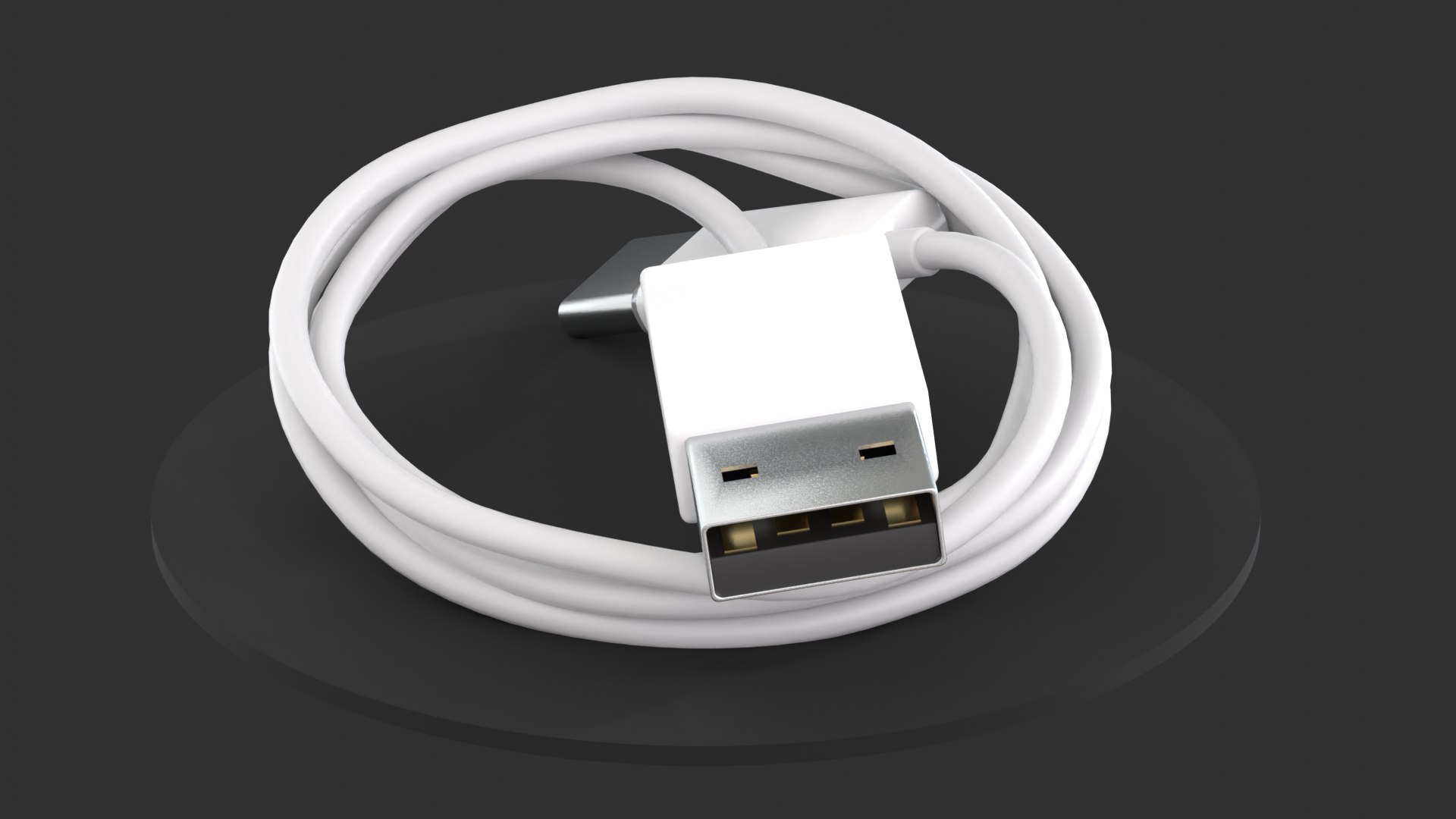 USB A To USB C 3D Model - TurboSquid 2018933