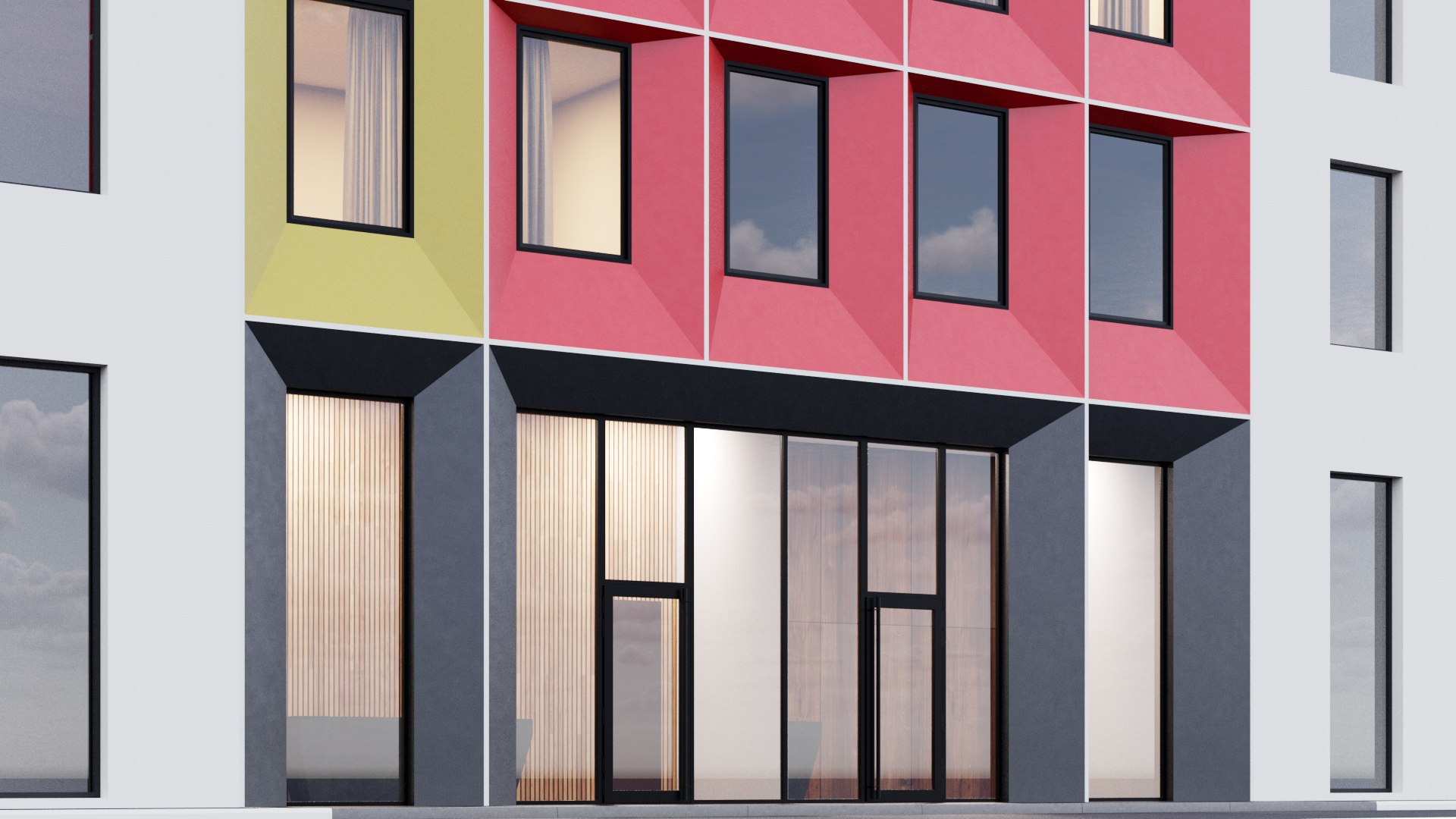 3D Model Modern Building Fasade 5 - TurboSquid 2290136