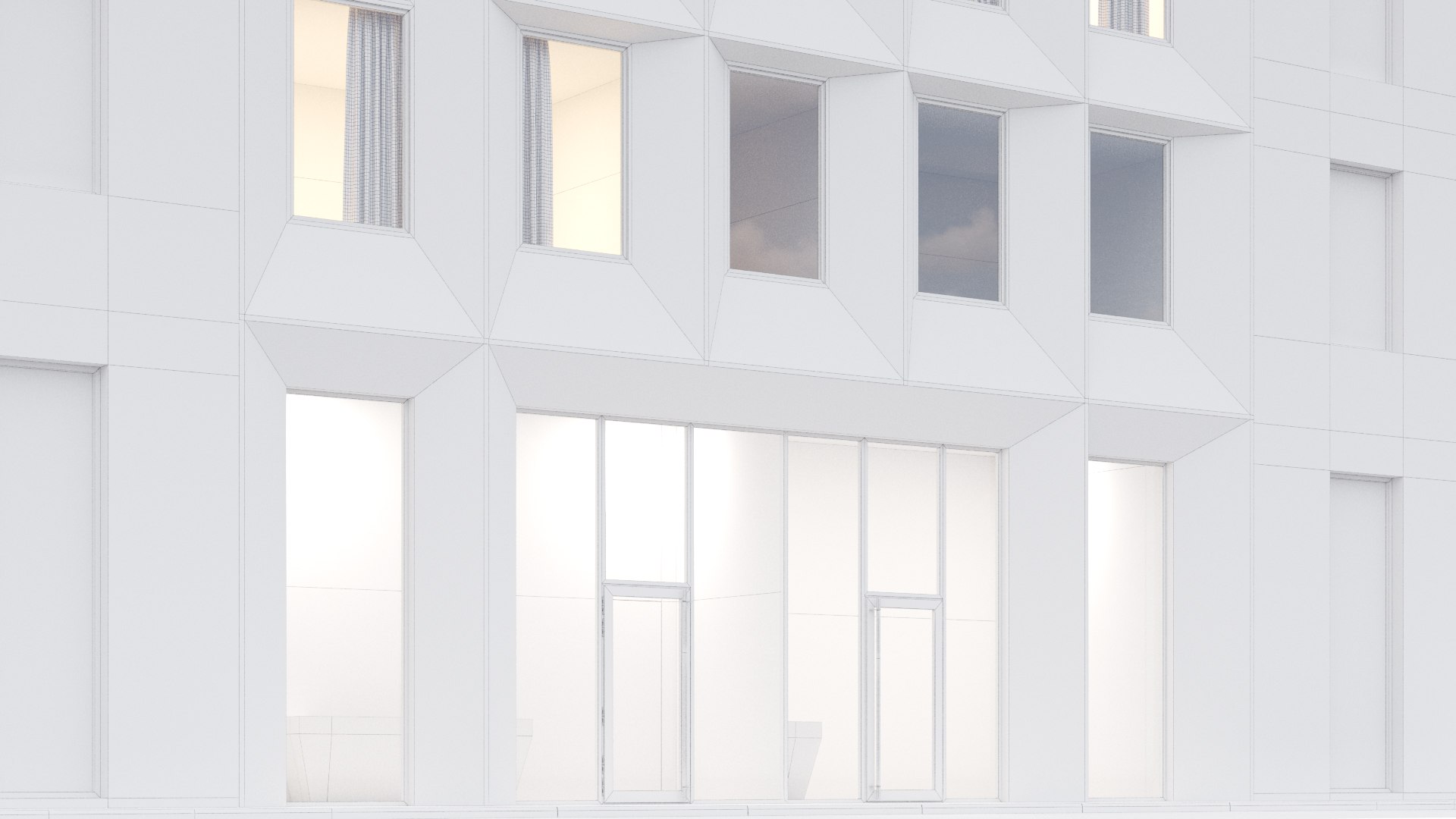 3D Model Modern Building Fasade 5 - TurboSquid 2290136