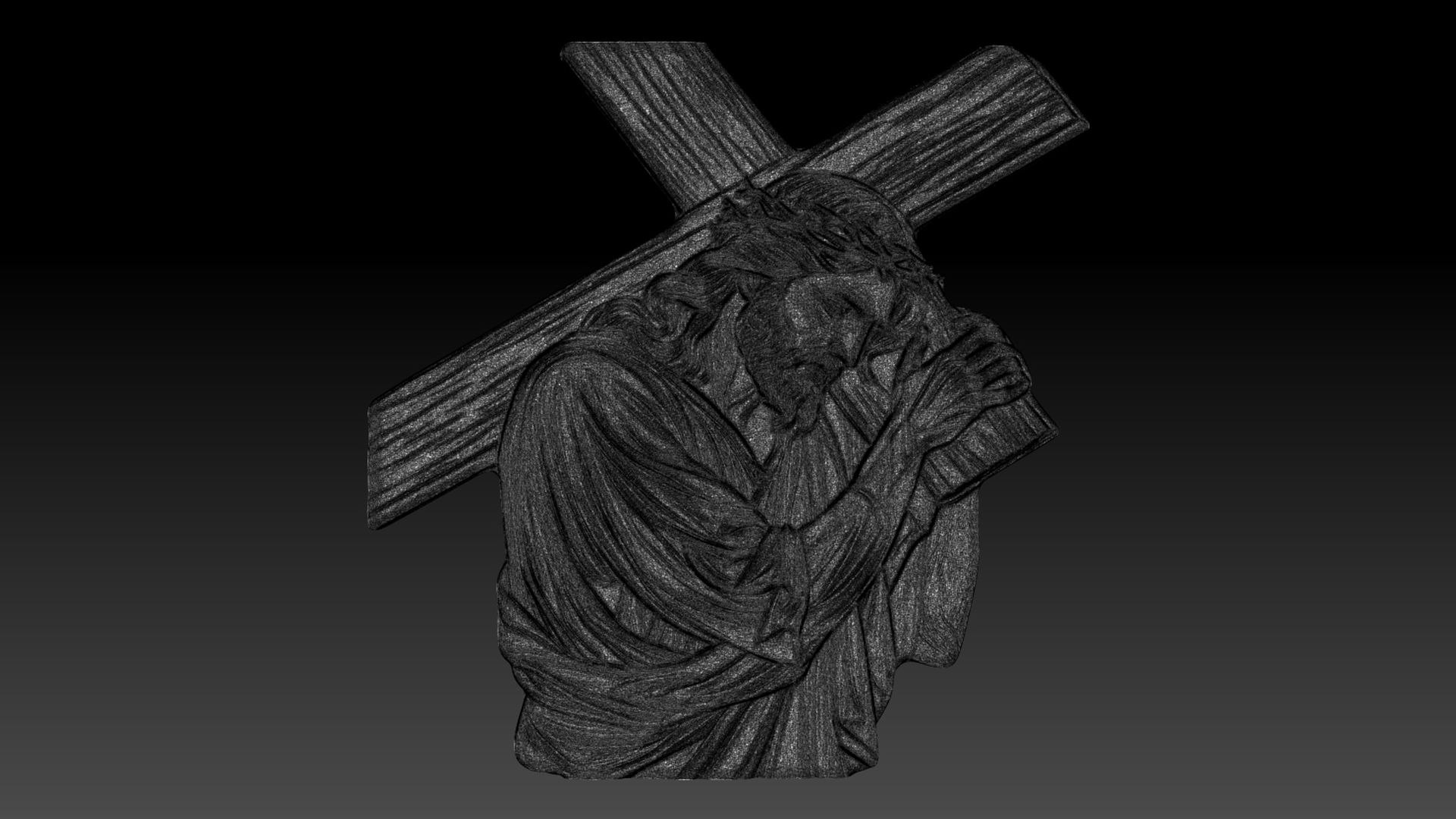 3D Jesus Carrying The Cross Basrelief 09 240608 Model - TurboSquid 2368724