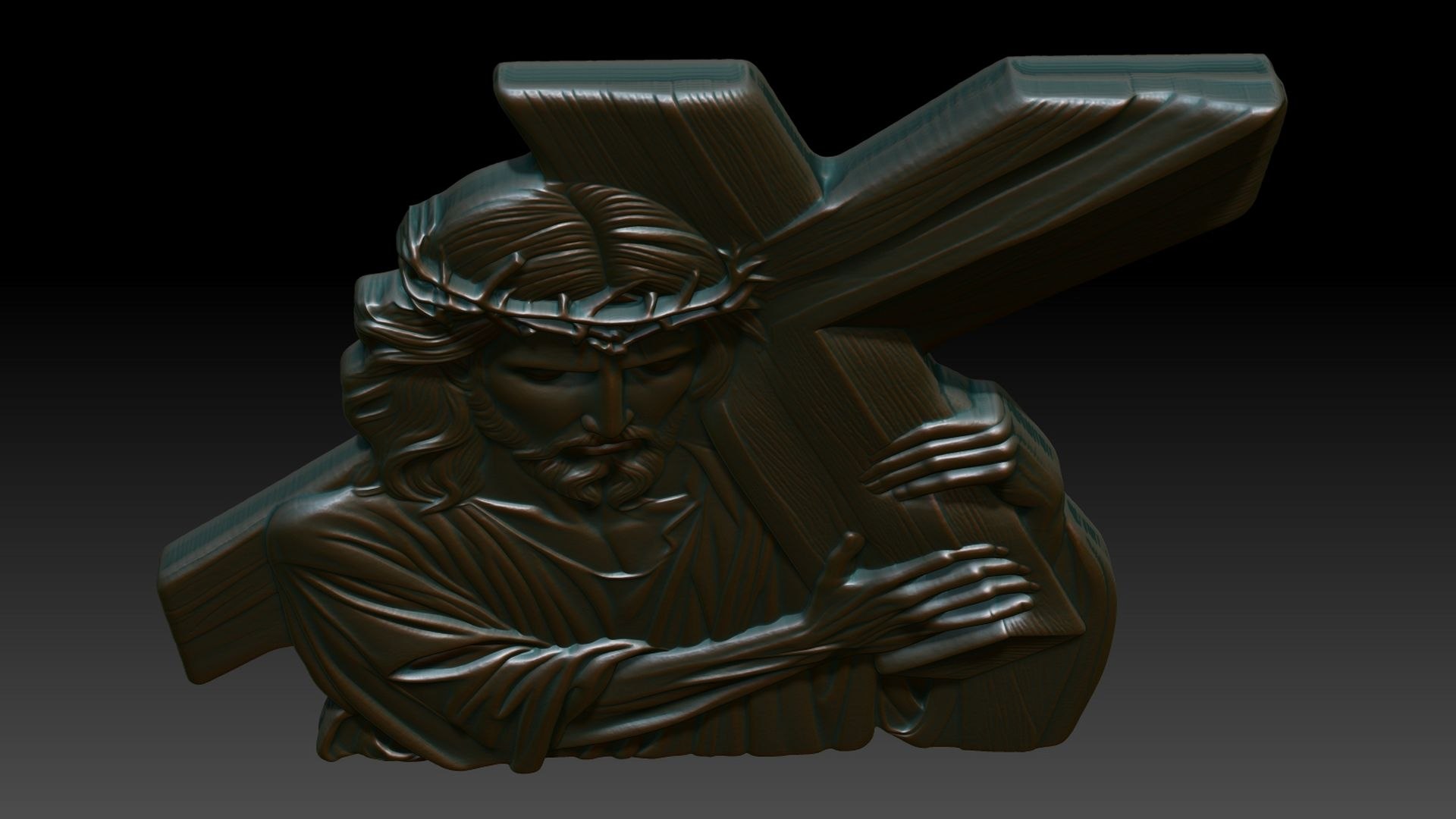 3D Jesus Carrying The Cross Basrelief 06 240608 Model - TurboSquid 2368724
