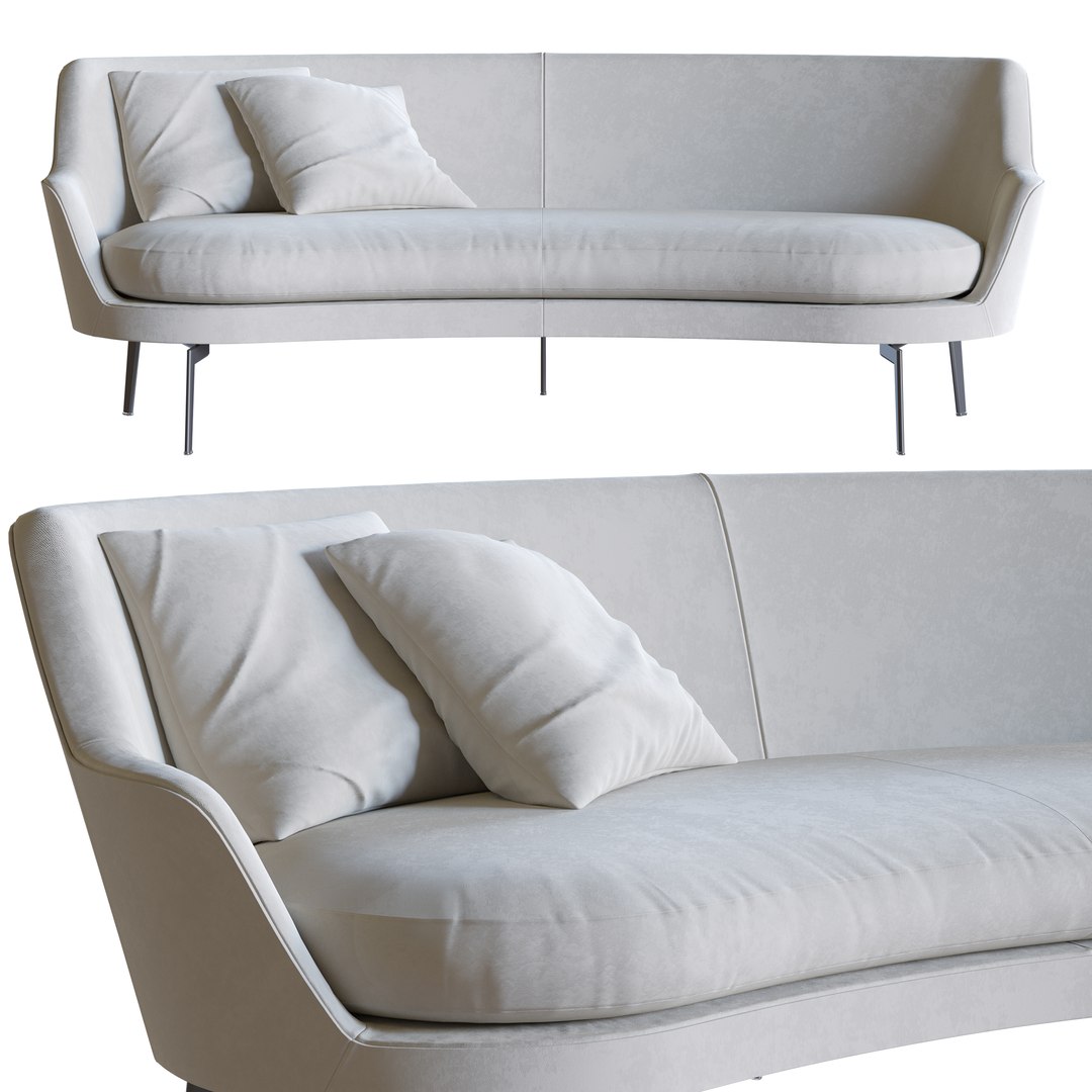 3D Model Flexform Guscio Sofa - TurboSquid 2345261