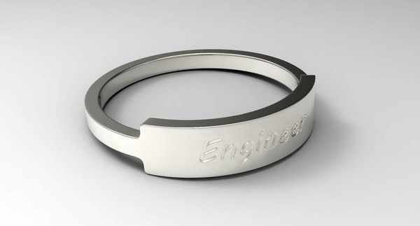 Engineer Ring Female Silver 3D - TurboSquid 1871447