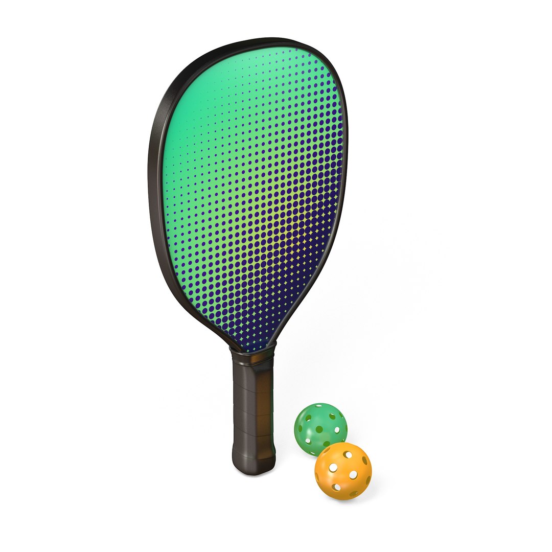 3D Pickleball Set Paddle Balls - TurboSquid 2151927