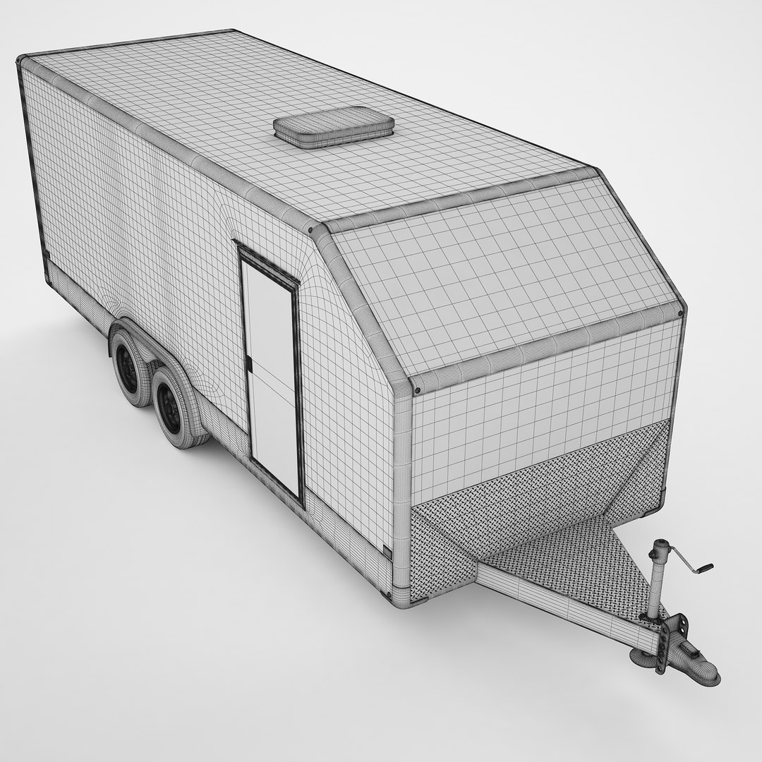 Enclosed Car Hauler Trailer 12 3D Model - TurboSquid 1856339