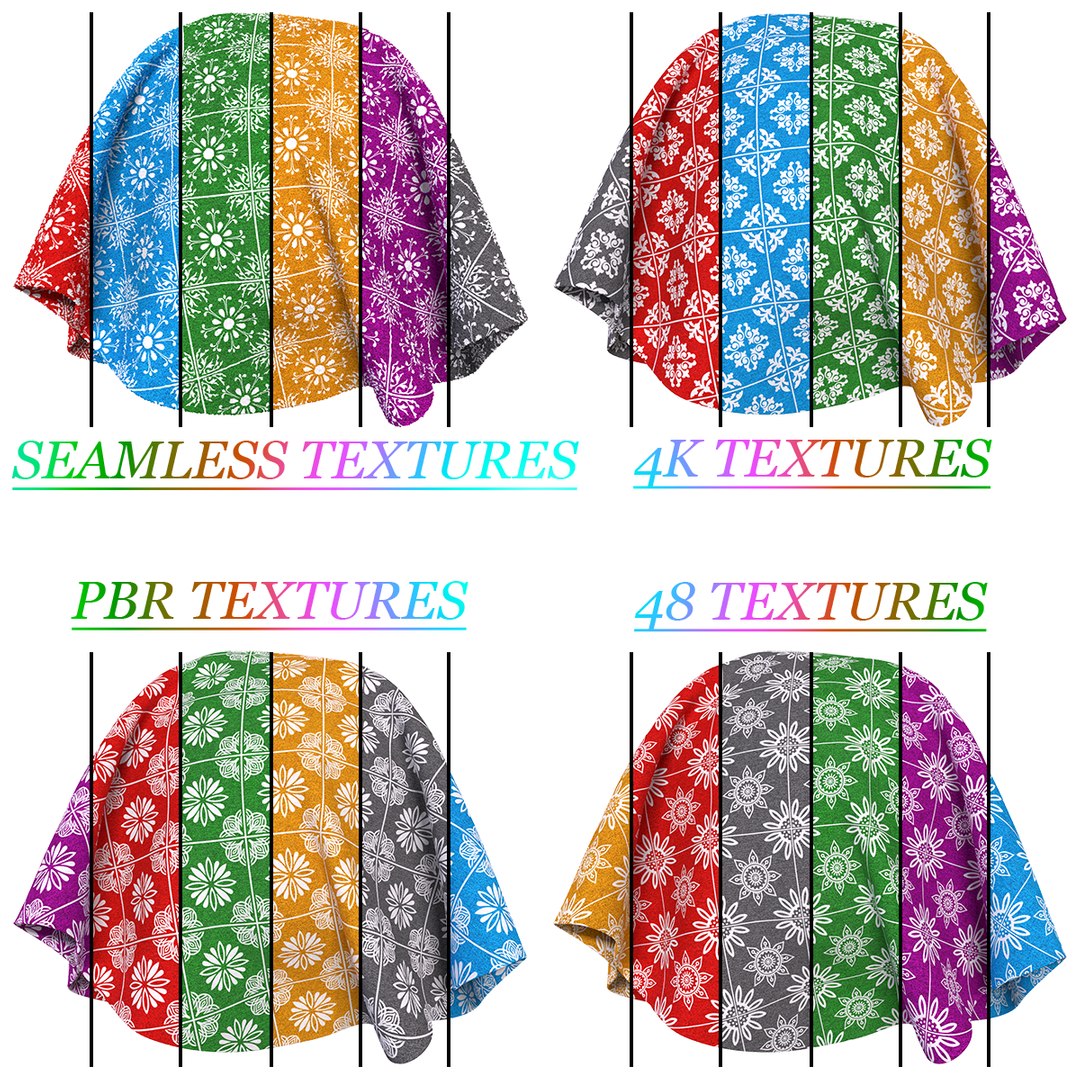 3D model patterned fabric-set012 - TurboSquid 2064491