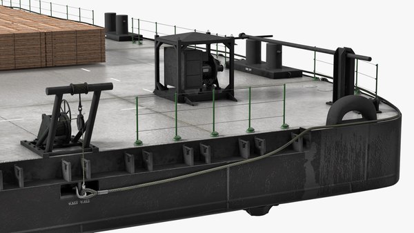 폰툰 바지선 적재 목재 판자 3D 모델 - TurboSquid 1853404