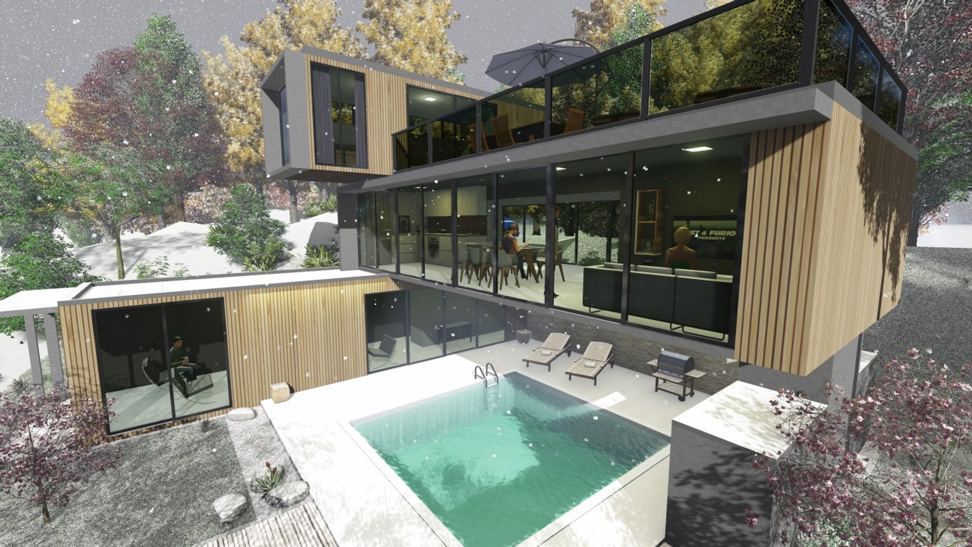 Modular container home 3D model - TurboSquid 1471161