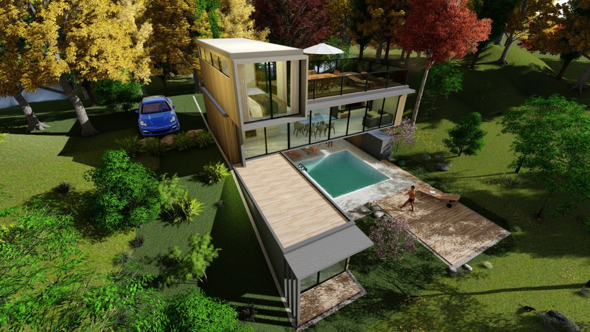 Modular container home 3D model - TurboSquid 1471161