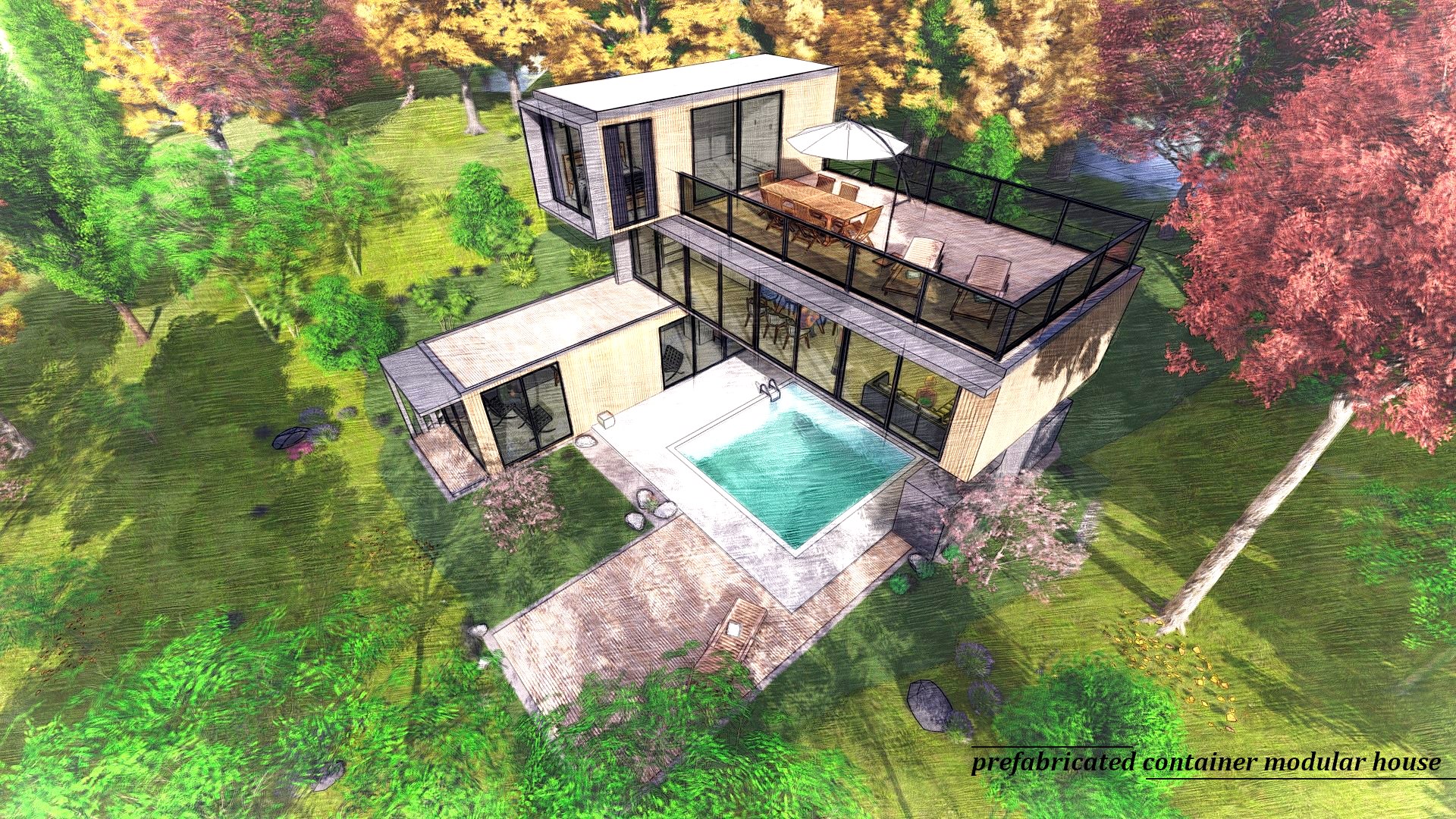 Modular container home 3D model - TurboSquid 1471161