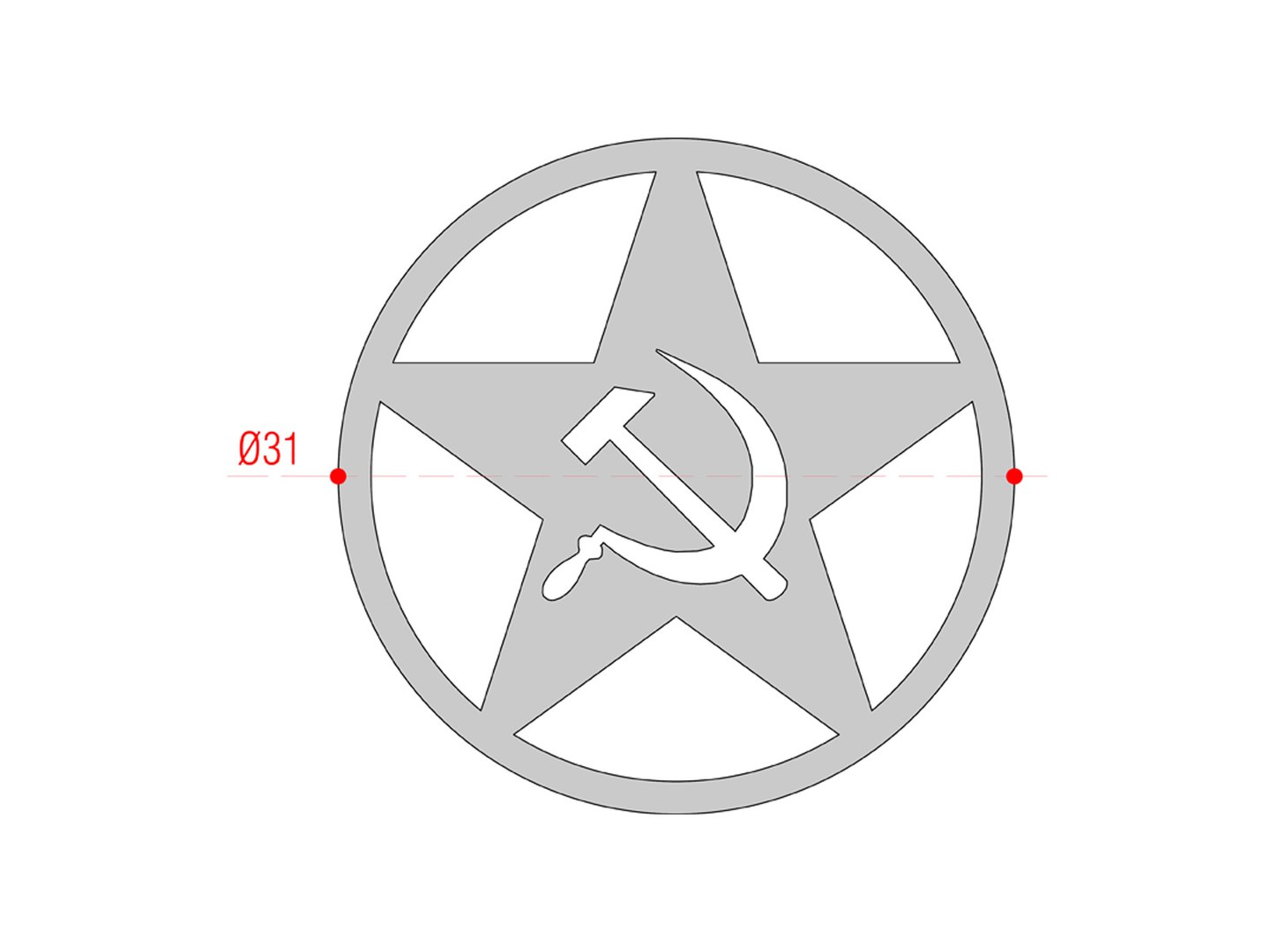 Communism Symbol 3D Model - TurboSquid 1387327