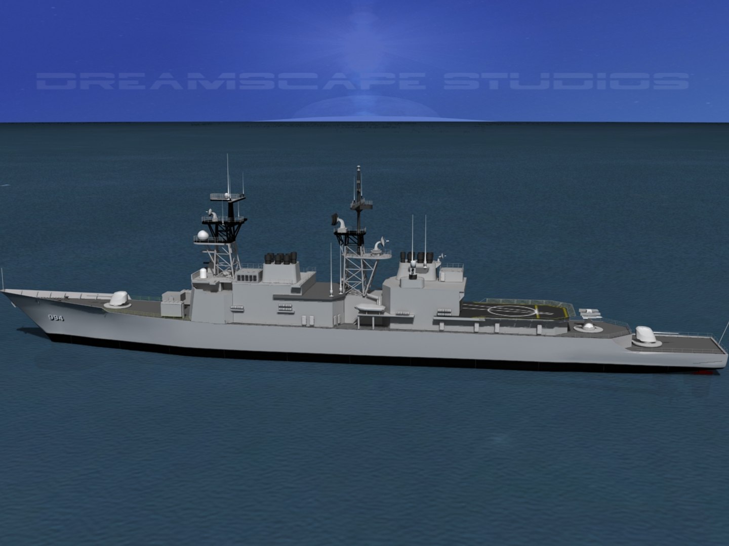 3d Model Kidd Class Destroyer