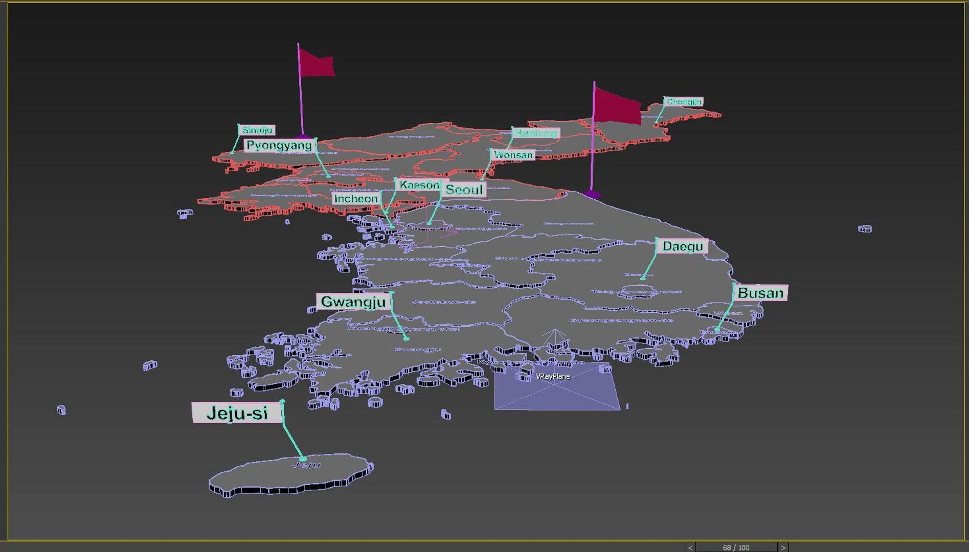South Korea Animation 3D Model - TurboSquid 1332275
