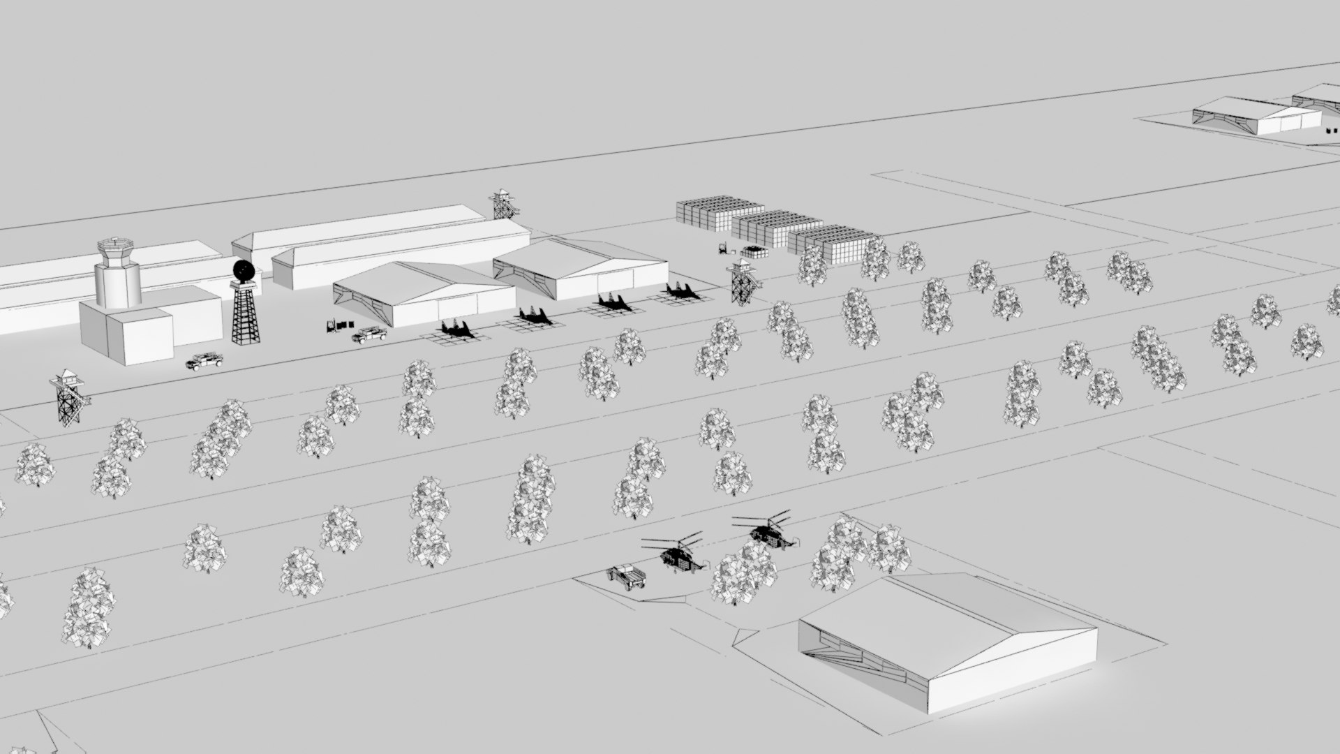 3D Air Base Military Base Model - TurboSquid 2037286