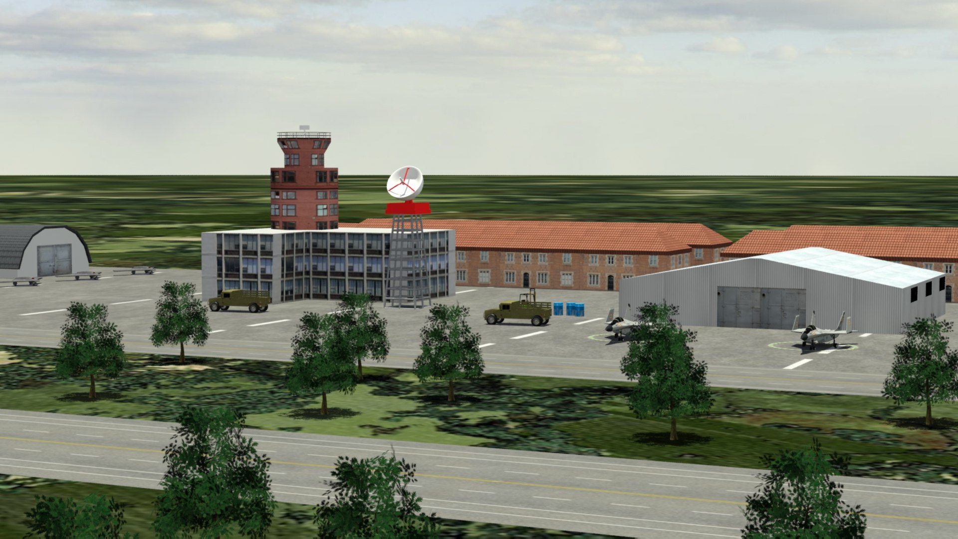 3D Air Base Military Base Model - TurboSquid 2037286