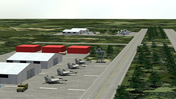 modelo 3d air base military base - TurboSquid 2037286