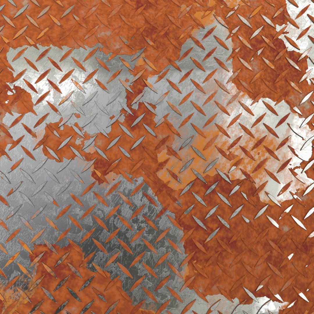 3d Model Weathered Diamond Plate