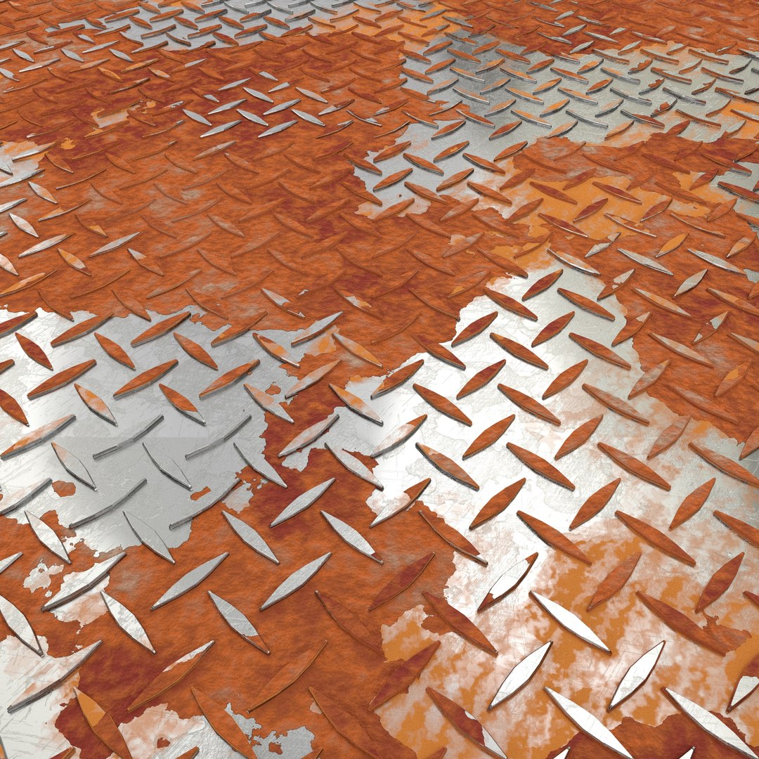 3d Model Weathered Diamond Plate