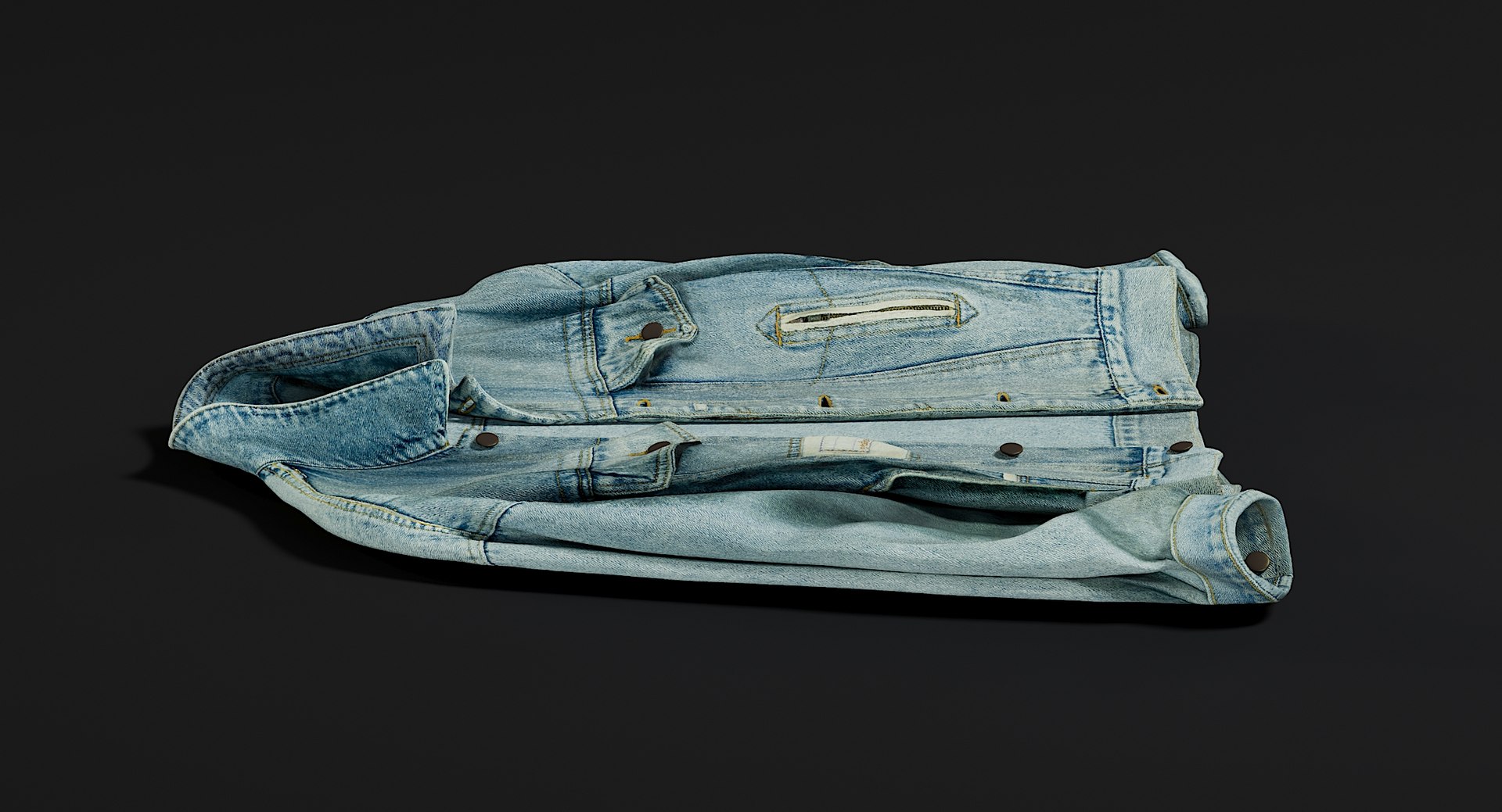 3D realistic jean jacket 2 - TurboSquid 1467578