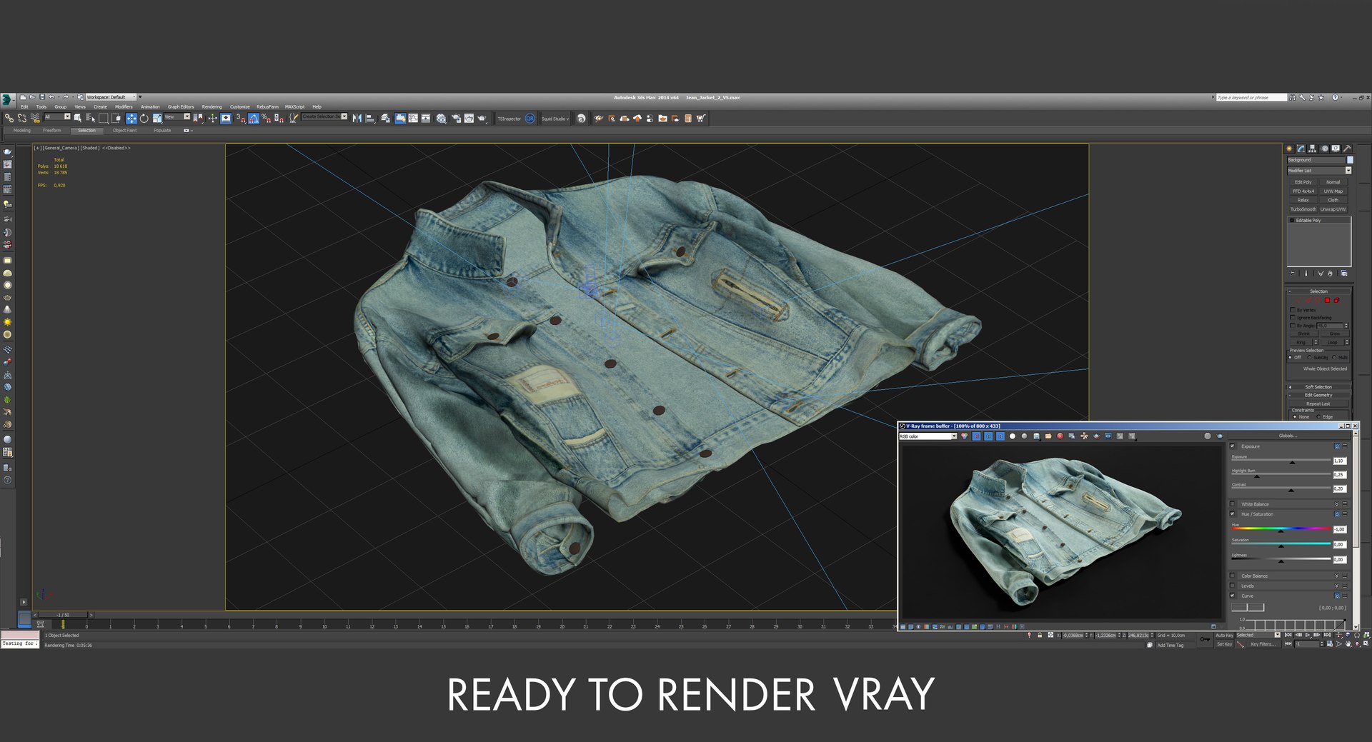 3D realistic jean jacket 2 - TurboSquid 1467578