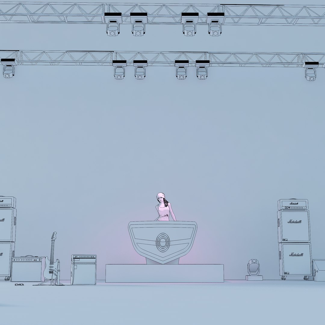 3D Performer DJ Plays Disc KTV Modern Stage Concert Beauty Tuner Dance ...