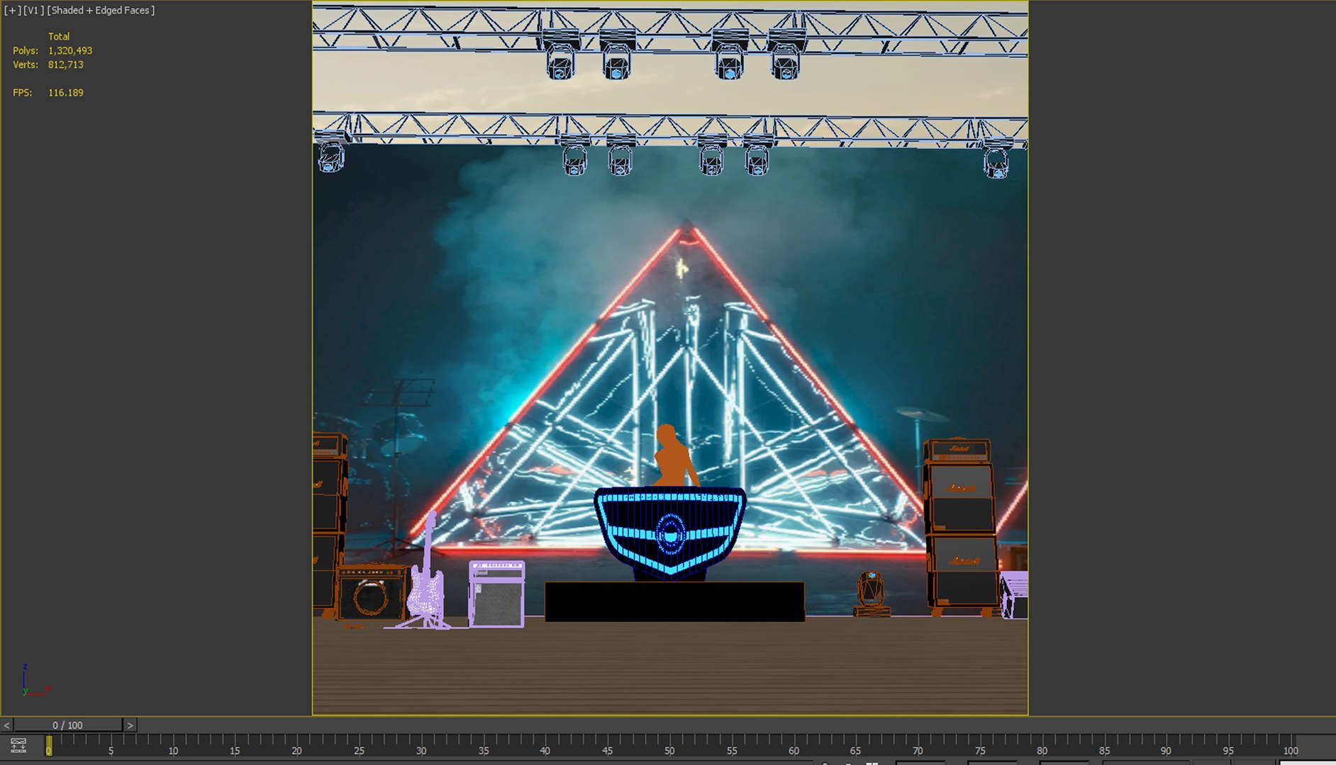 3D Performer DJ Plays Disc KTV Modern Stage Concert Beauty Tuner Dance ...