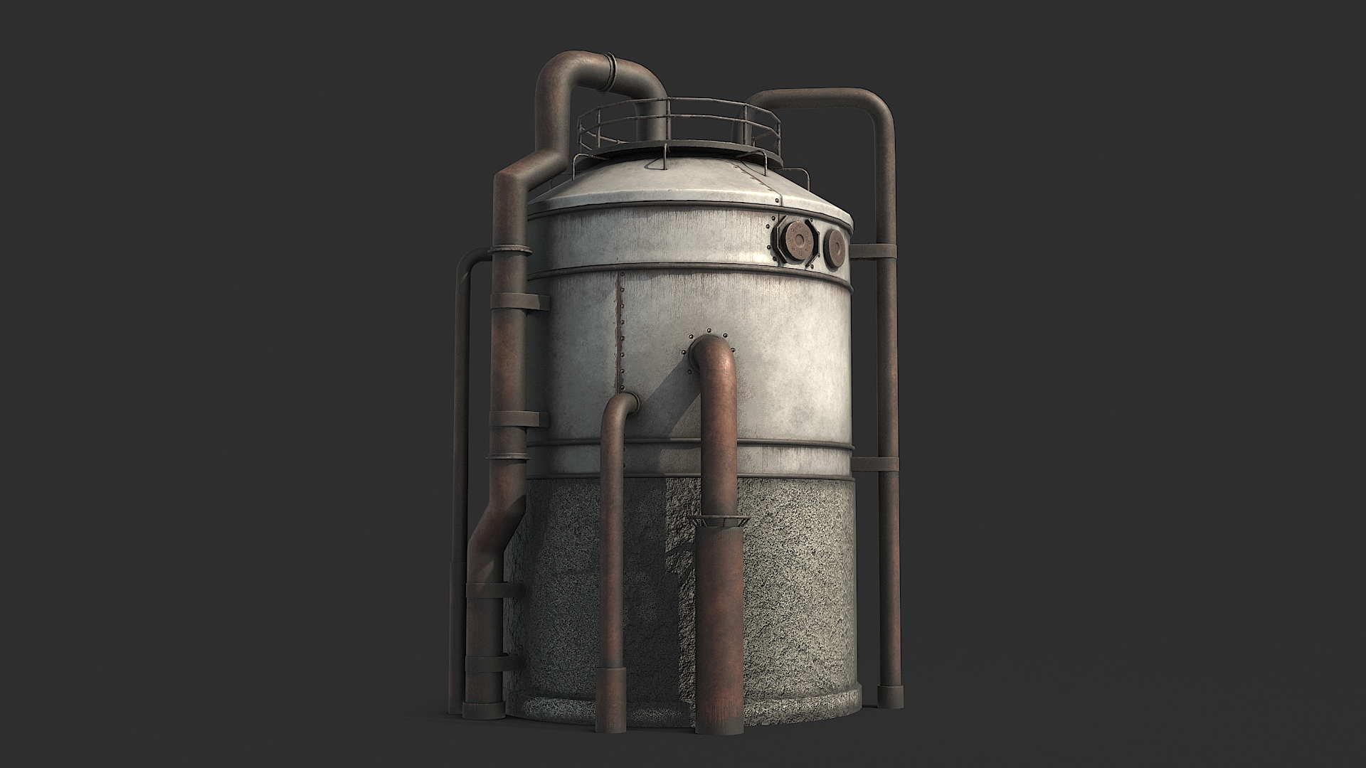 Rusty Industrial Tank 3D Model - TurboSquid 2378783
