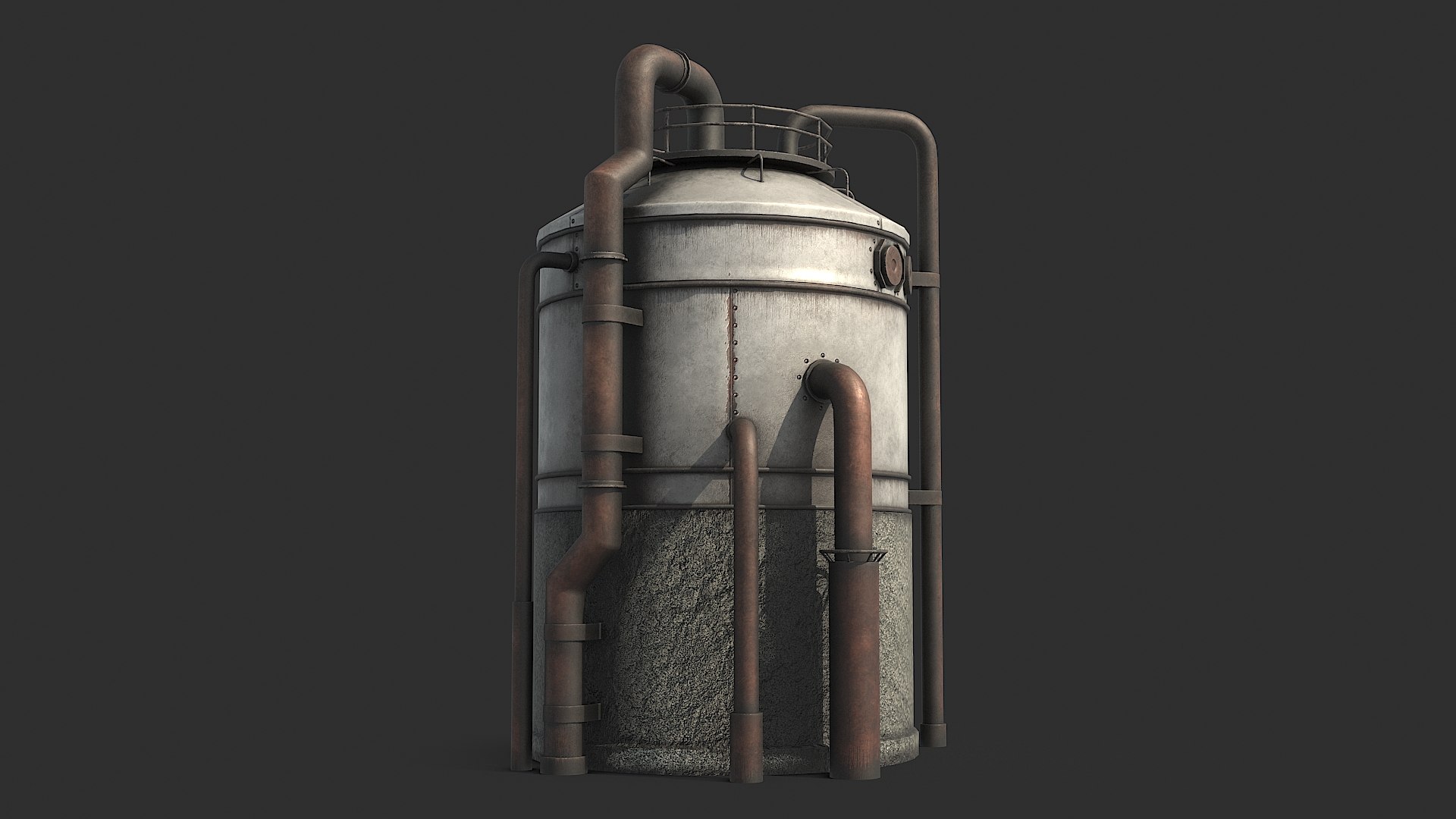Rusty Industrial Tank 3D Model - TurboSquid 2378783