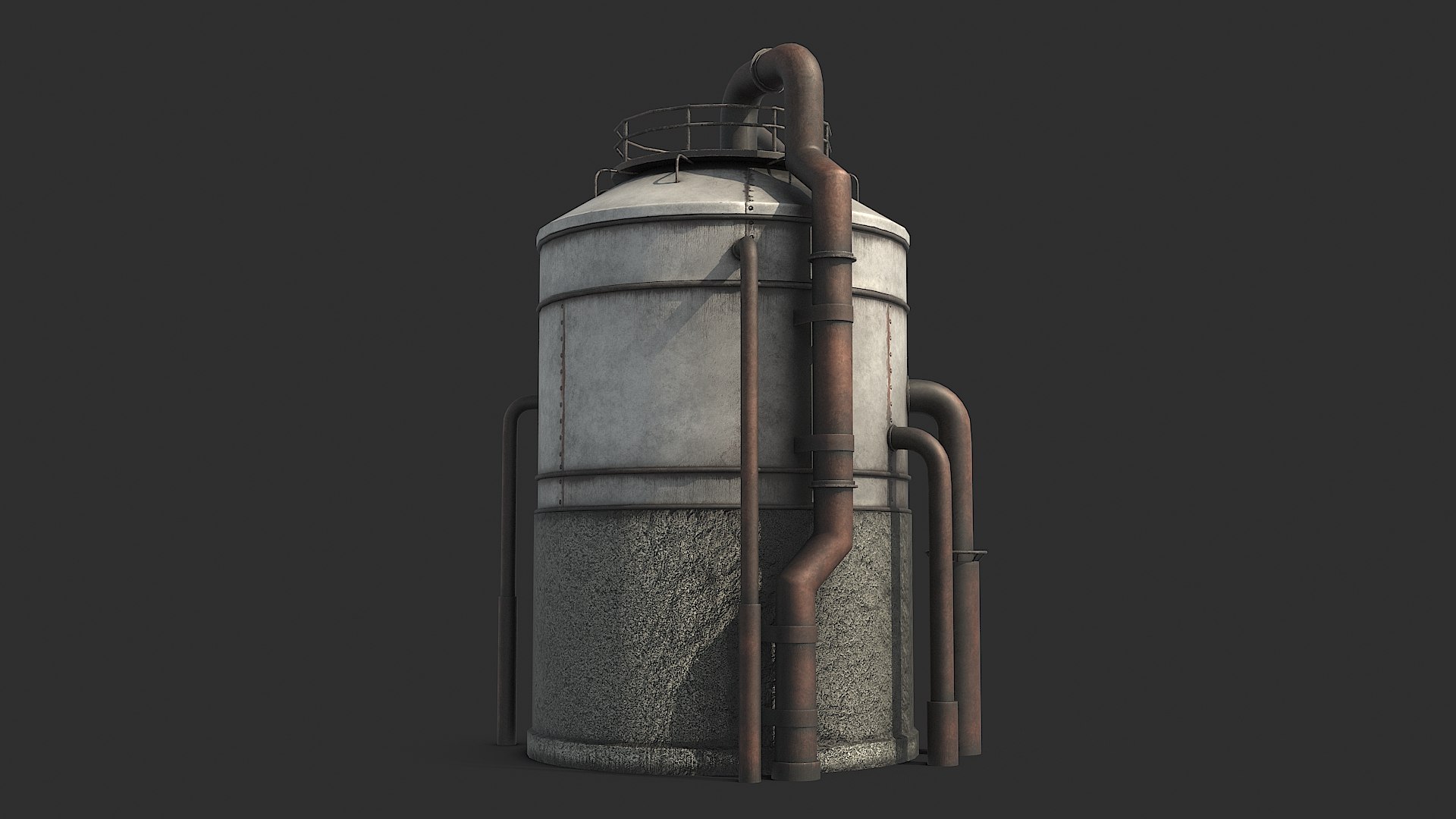 Rusty Industrial Tank 3D Model - TurboSquid 2378783