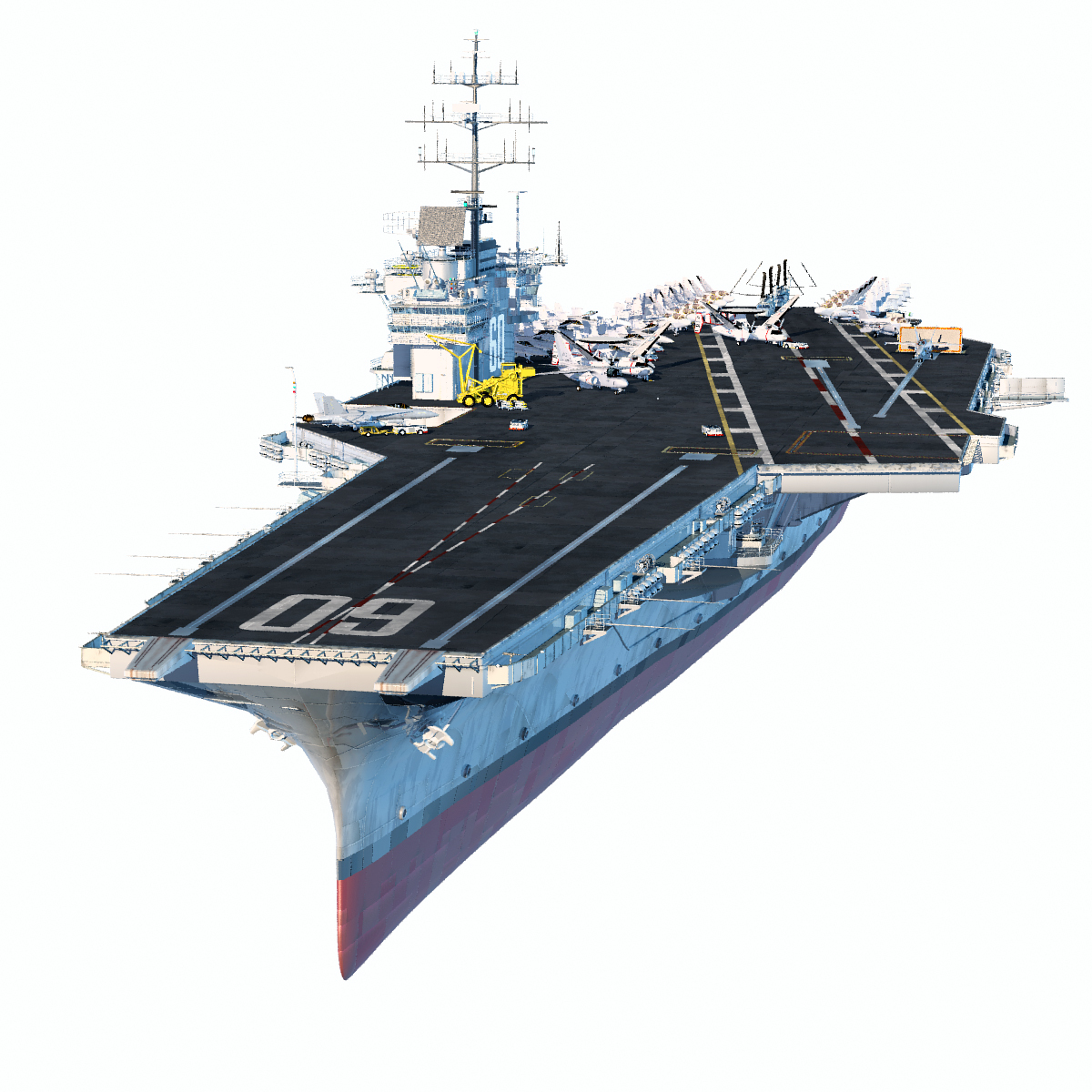 3d forrestal supercarrier uss model