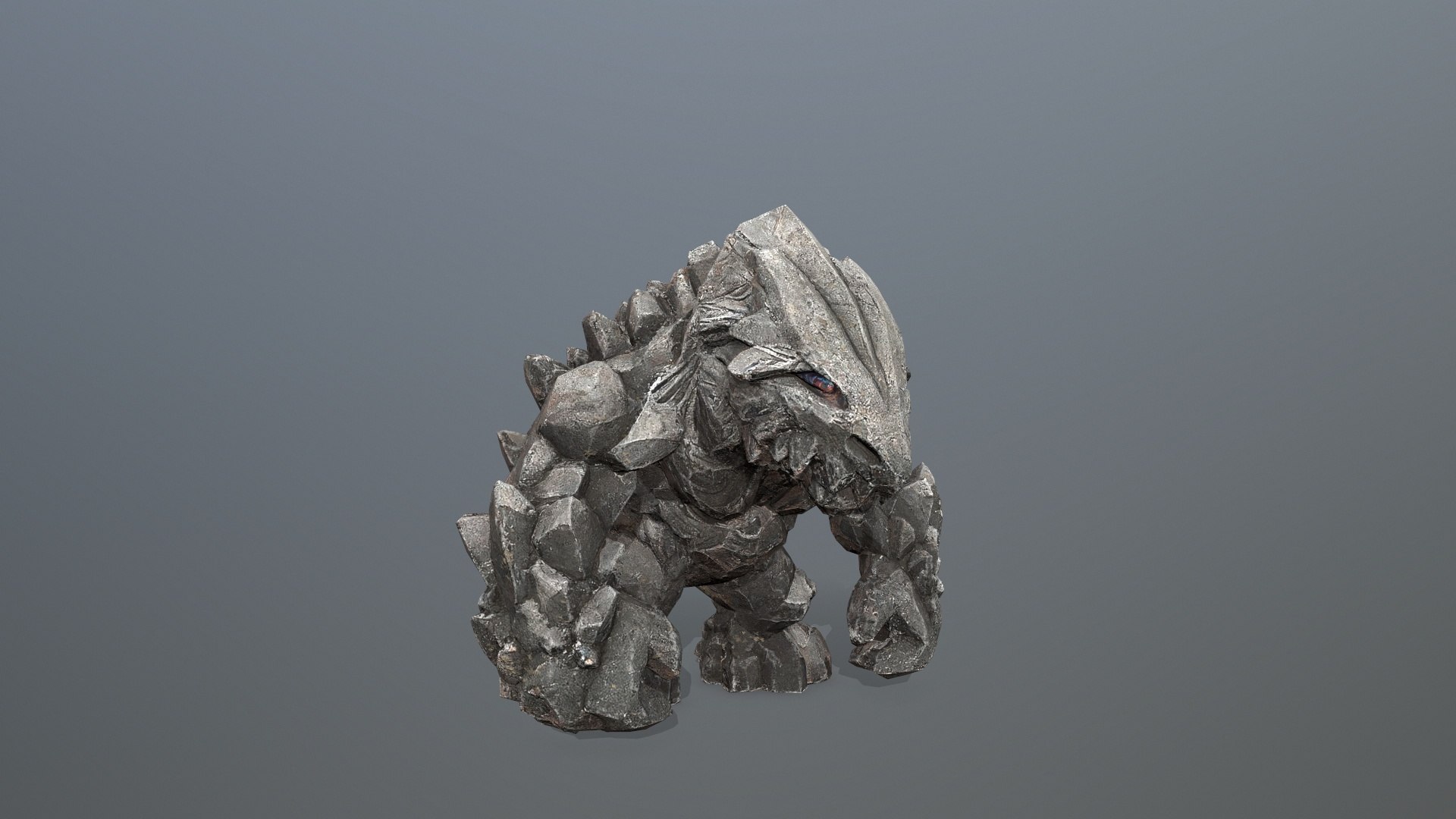 3D Stone Monster Model - TurboSquid 2388240