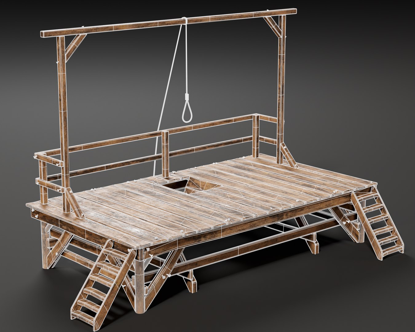 Medieval Gallow 3D Model - TurboSquid 2358007
