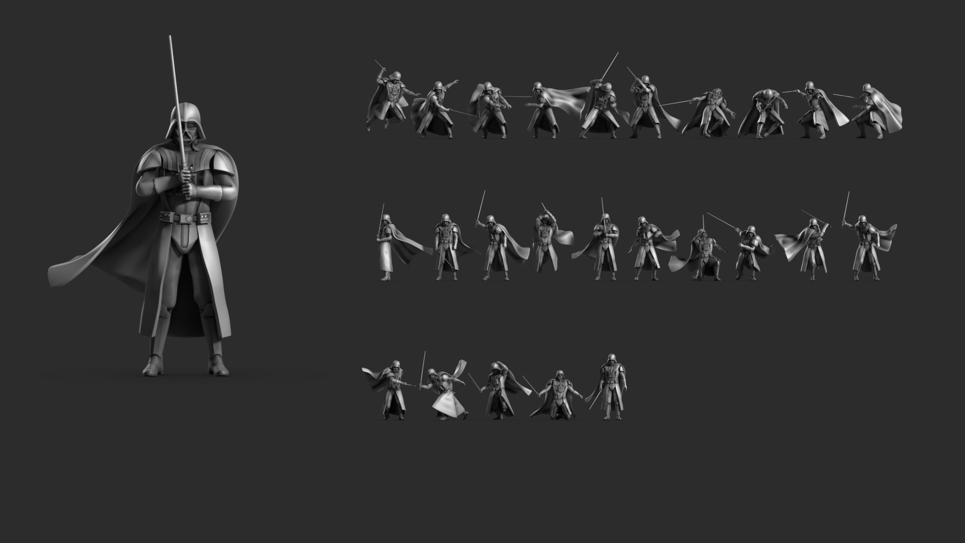 Sci-Fi Swordsman Figure Set 013D模型 - TurboSquid 1944123