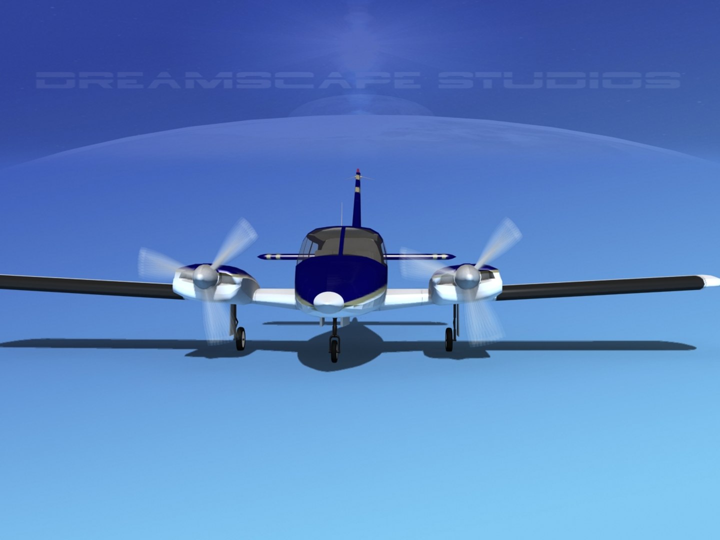 Propeller Pa-34 Seneca 3d Dxf
