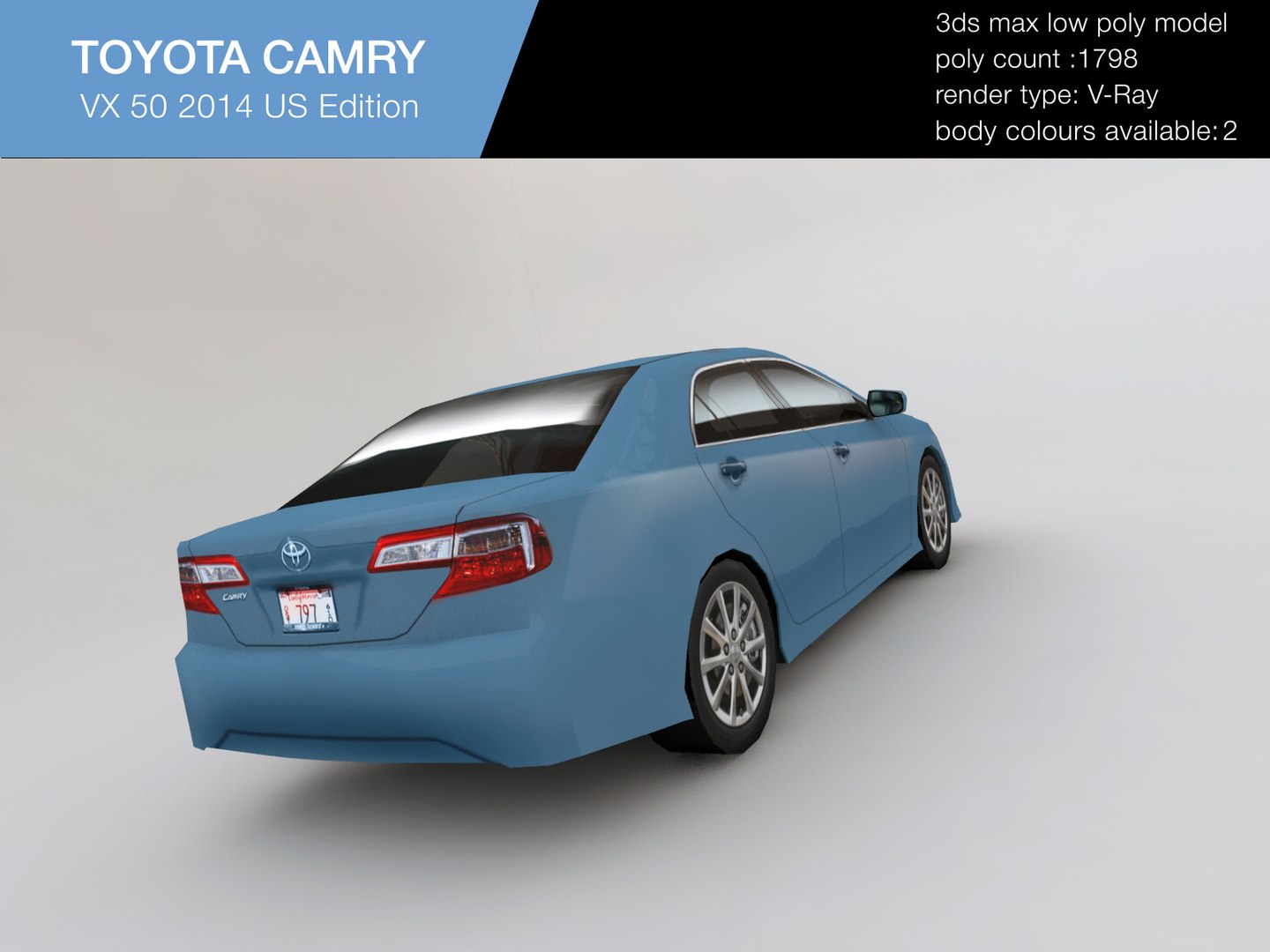 3d Model Sedan Toyota Camry