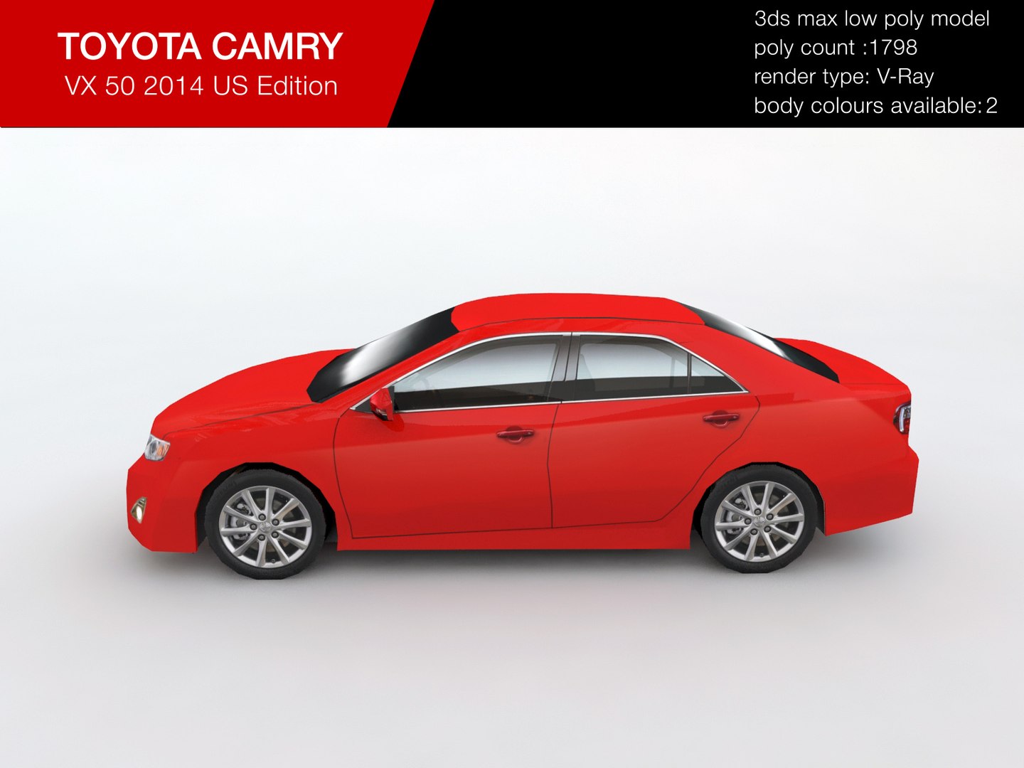 3d model sedan toyota camry