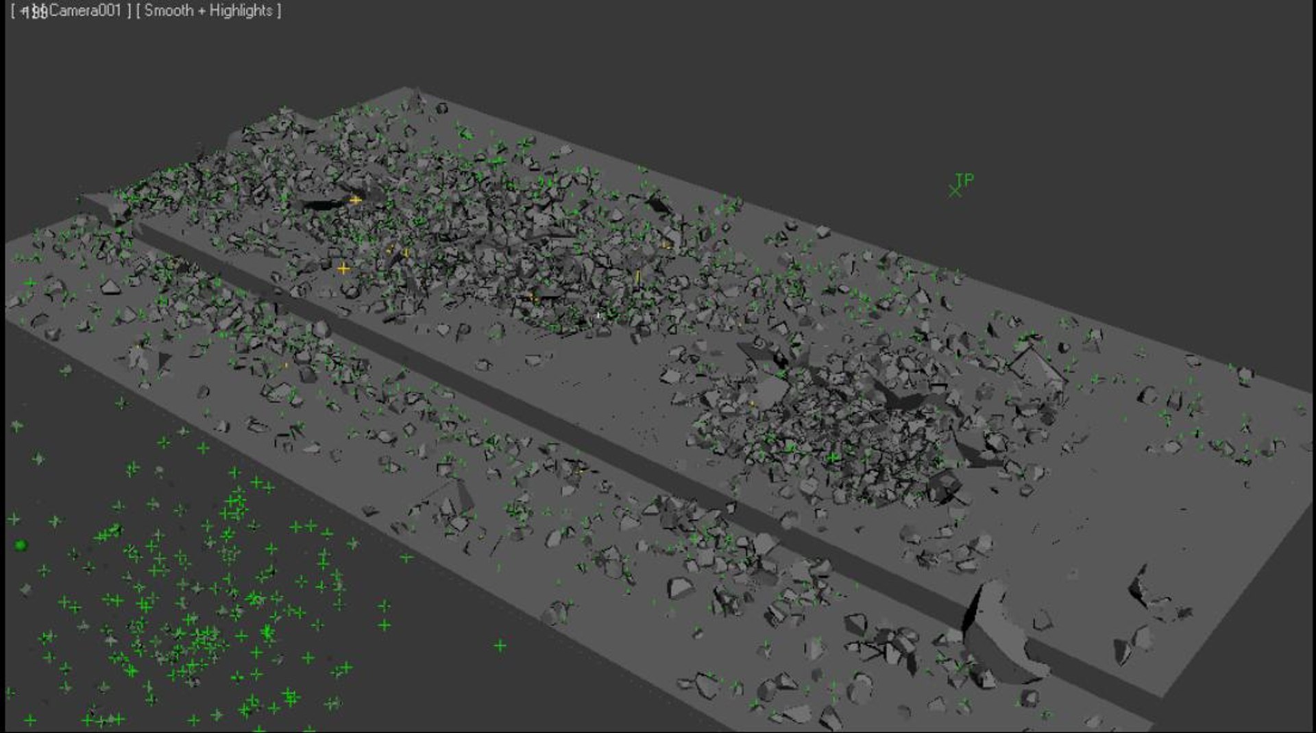 3d thinking particles destruction model