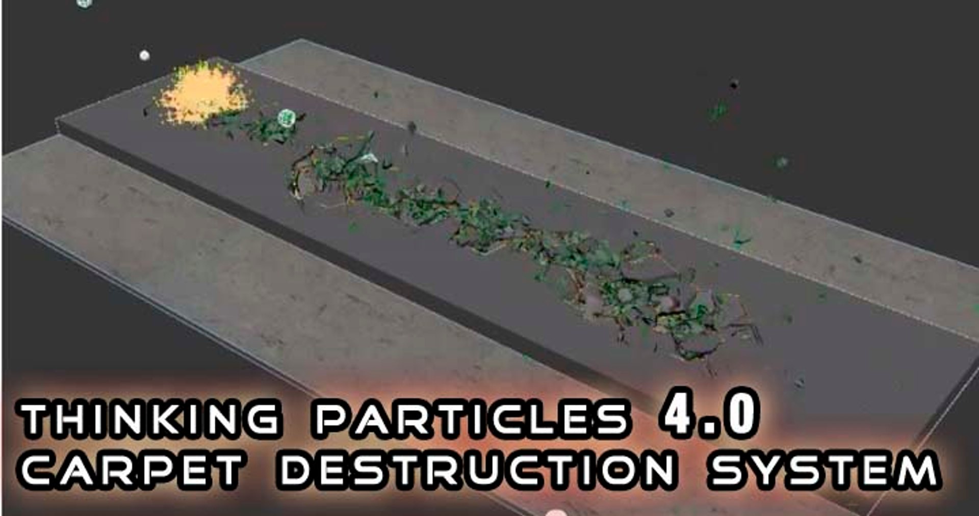 3d thinking particles destruction model