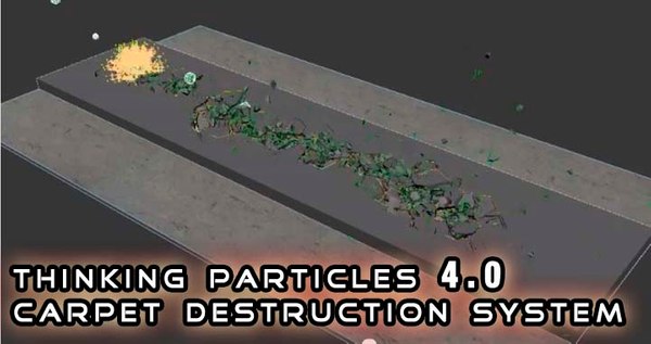3d thinking particles destruction model